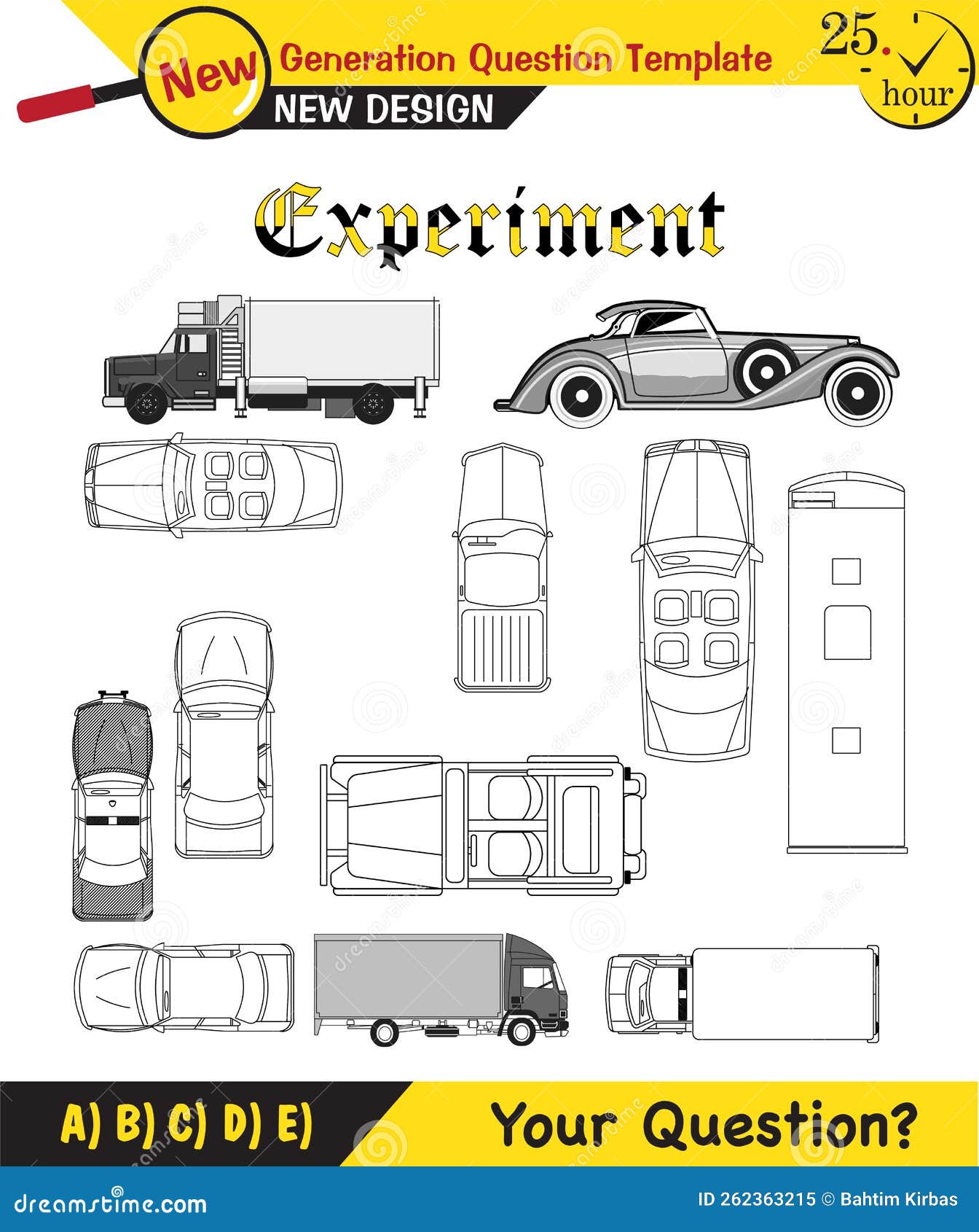 Physics - Vehicle Experiments Stock Illustration - Illustration of ...