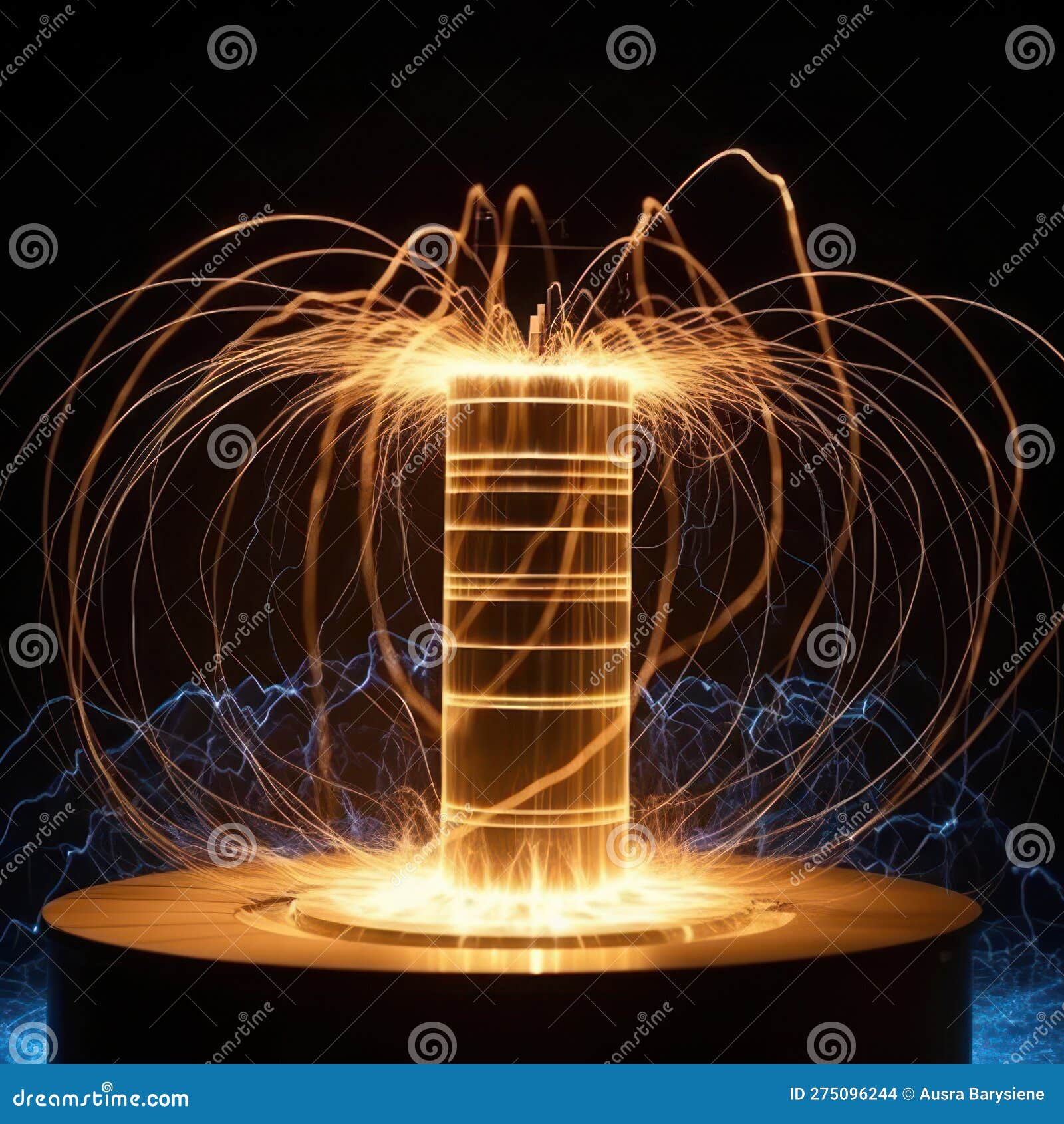 Physics Waves, Abstract Illustration. Created Using Generative Al Tools ...