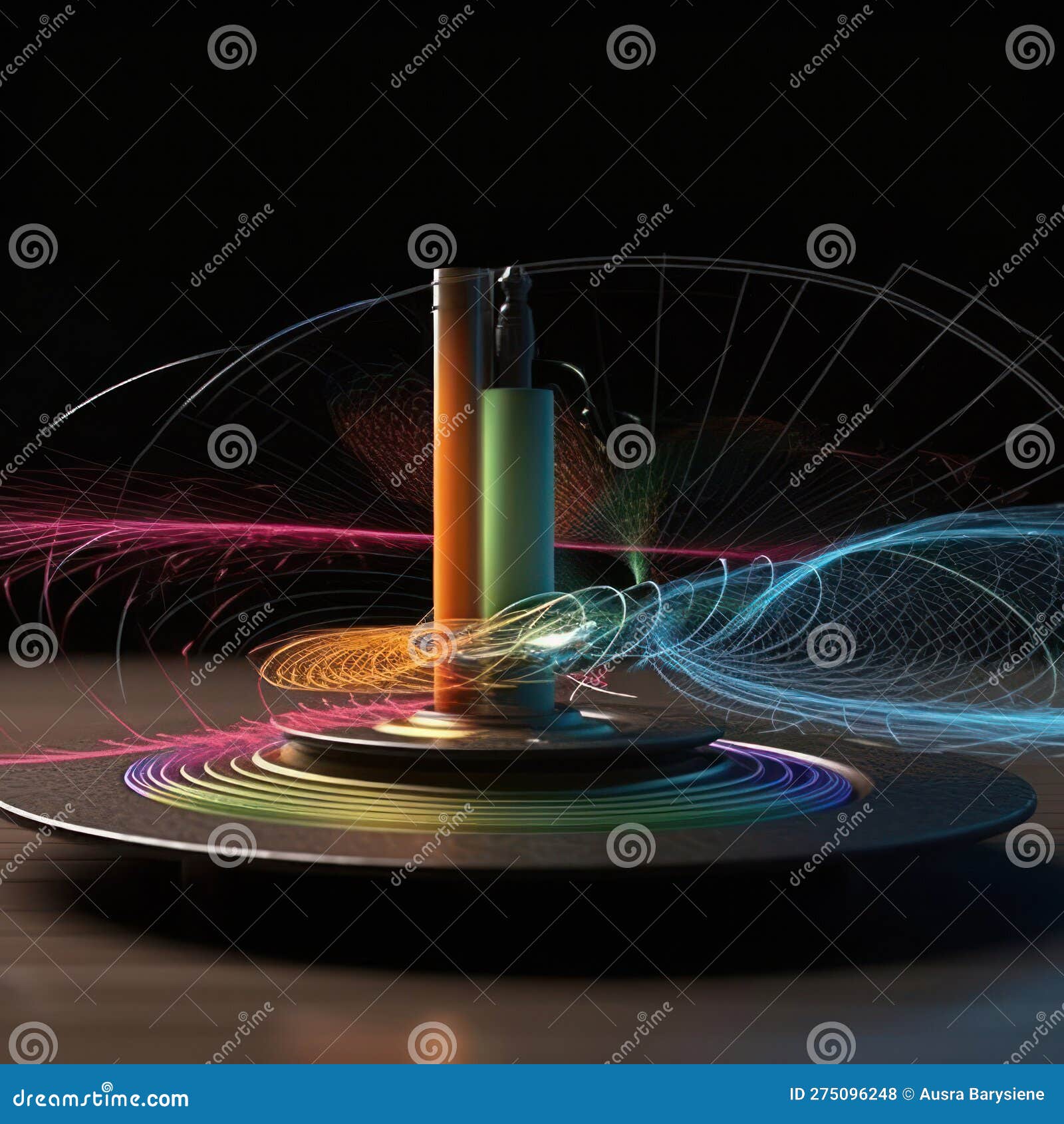 Physics Waves, Abstract Illustration. Created Using Generative Al Tools ...