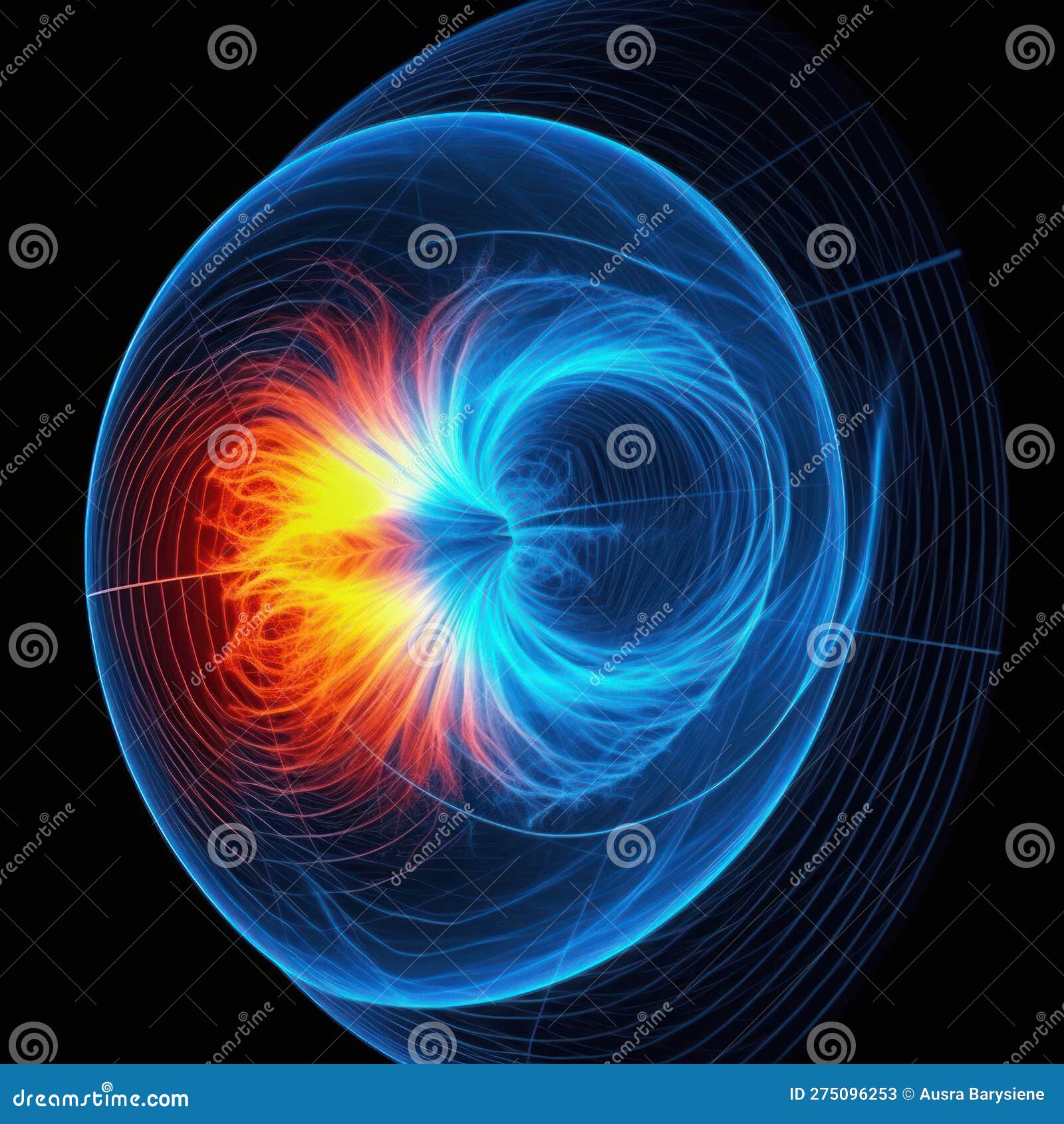Physics Waves, Abstract Illustration. Created Using Generative Al Tools ...
