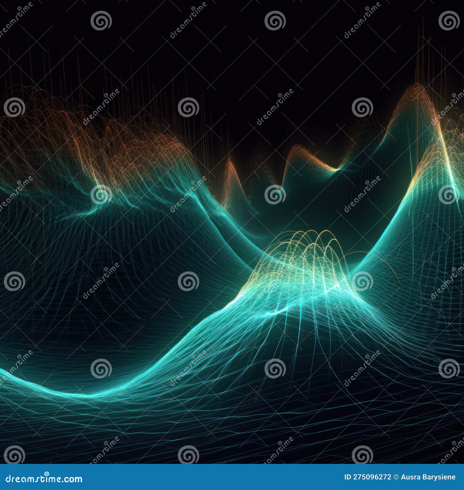 Physics Waves, Abstract Illustration. Created Using Generative Al Tools ...