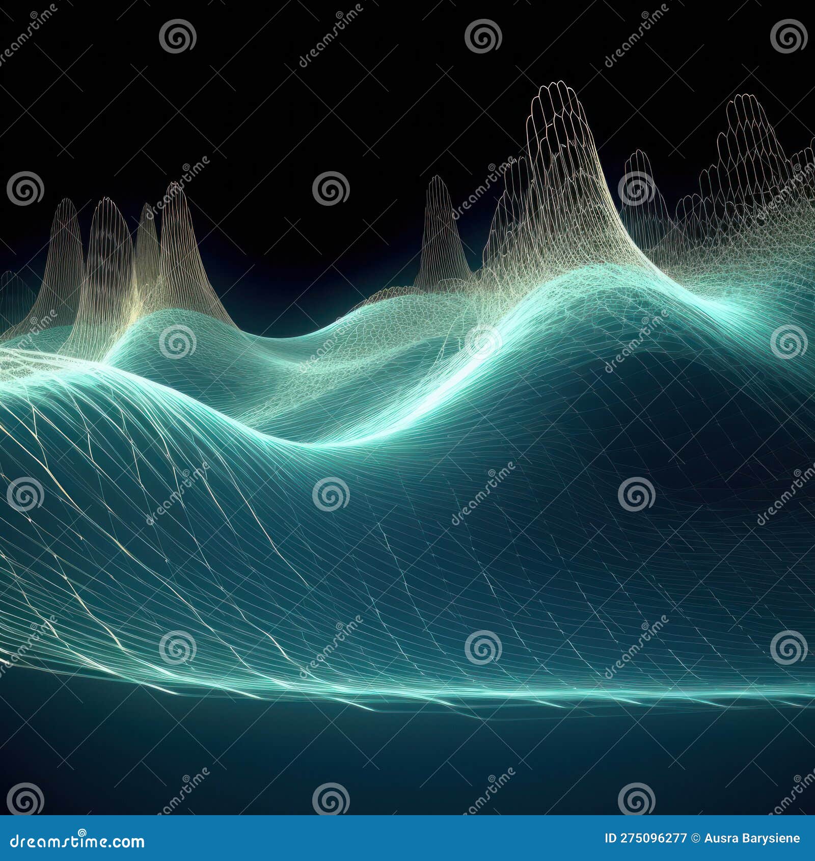 Physics Waves, Abstract Illustration. Created Using Generative Al Tools ...