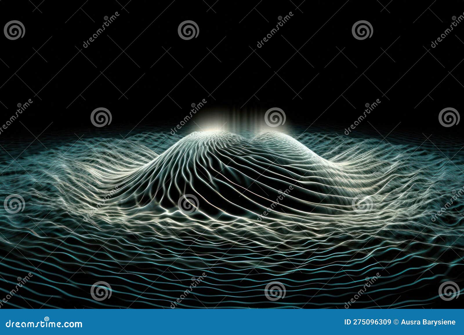 Physics Waves, Abstract Illustration. Created Using Generative Al Tools ...