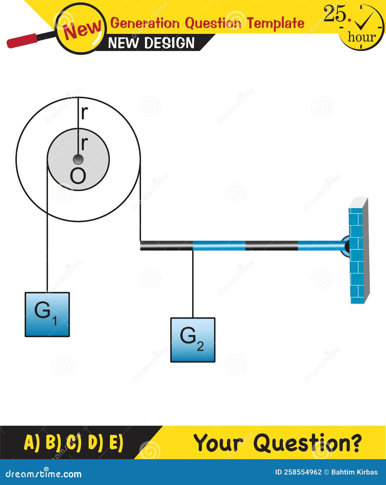 Physics, Well, Simple Machines, Next Generation Question Template Stock ...