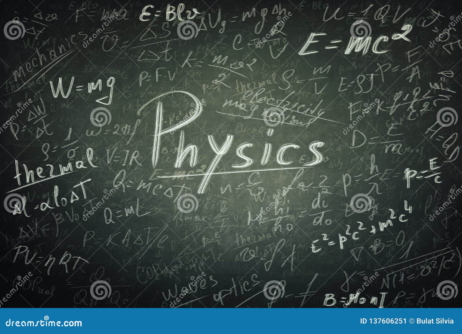 Physik-Formeln stockbild. Bild von handgeschrieben, tafel - 137606251