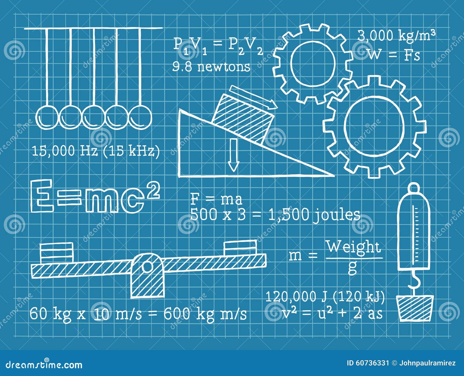Physik, Wissenschaft, Schule, Plan Vektor Abbildung - Illustration von ...