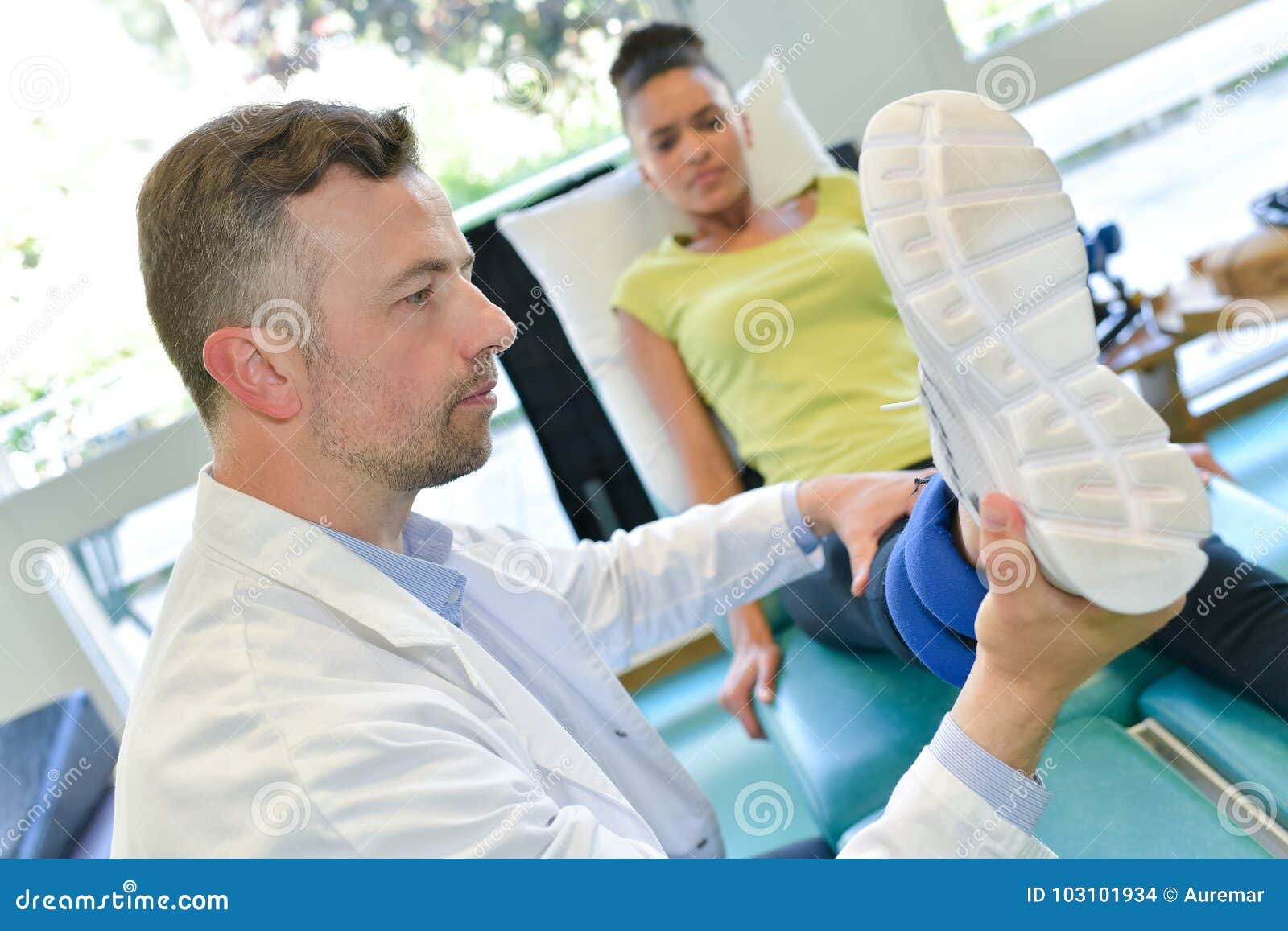 Physio Therapist Trying To Fix Legs Stock Photo - Image of instagram ...