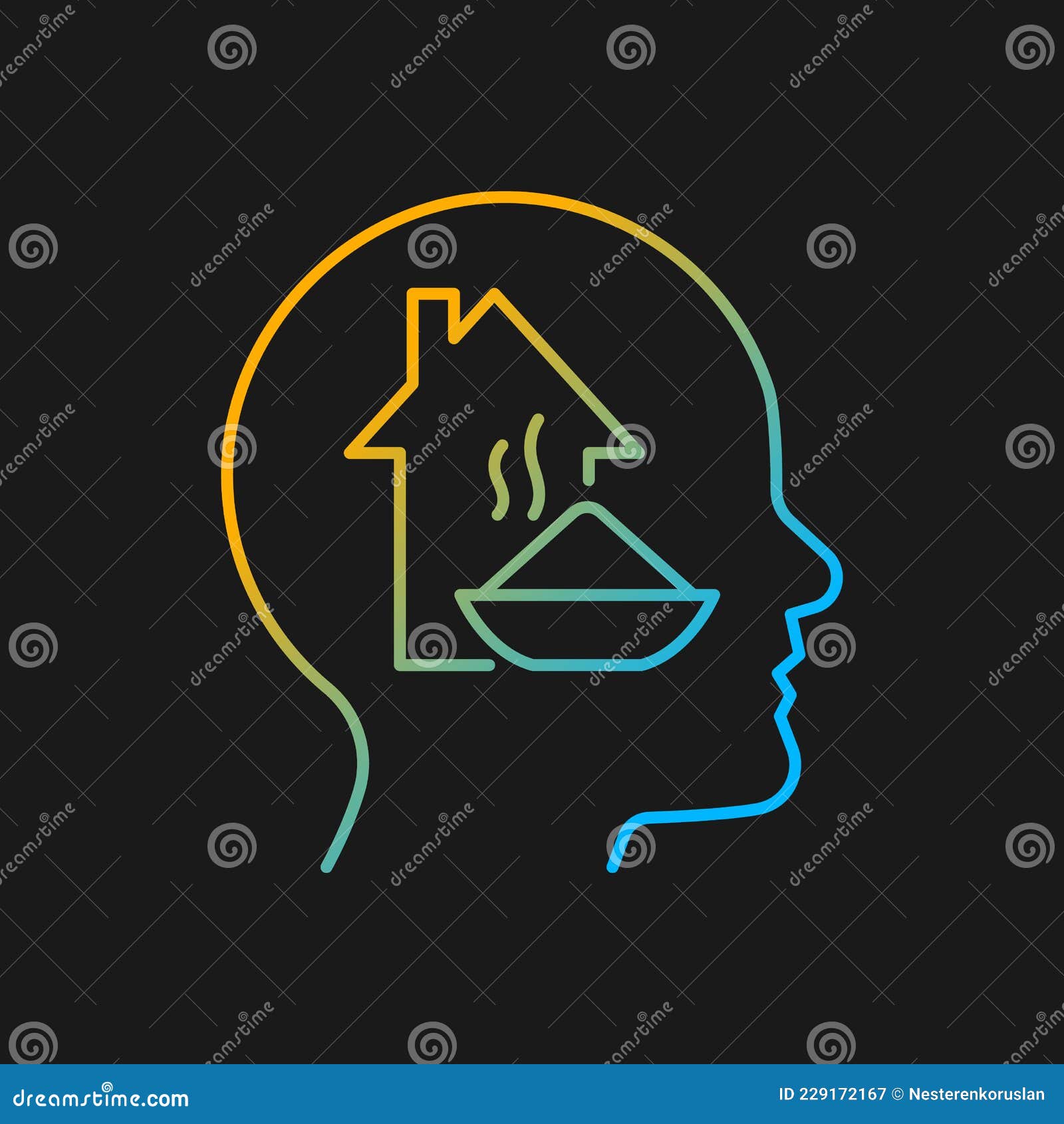Physiological Motivation Linear Icon Vector Illustration ...