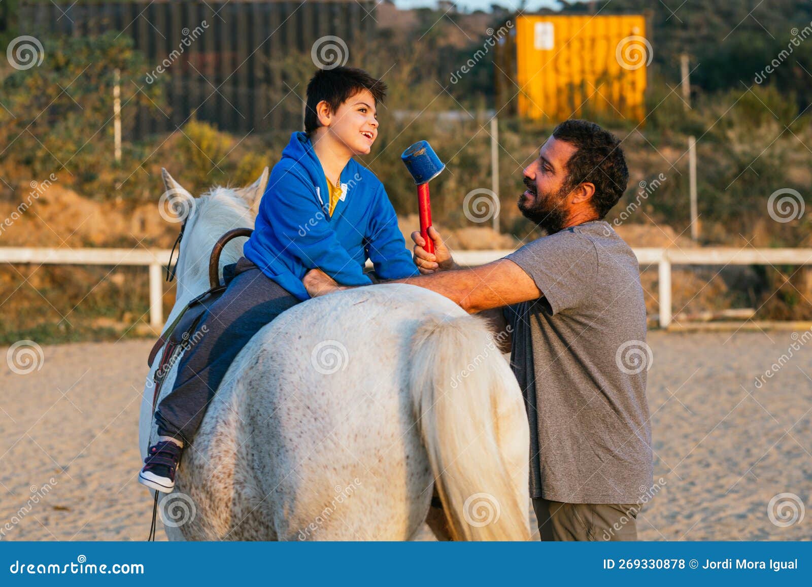 Physiotherapist Doing Exercises with a Boy with Disabilities during ...