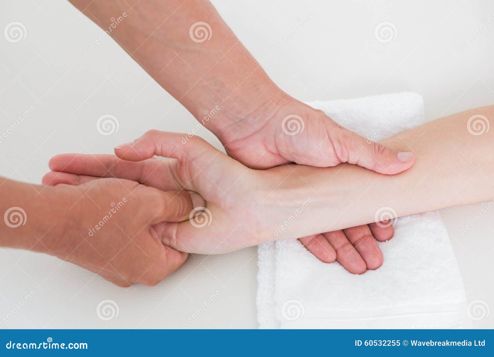 Physiotherapist Doing Hand Massage Stock Image - Image of service ...