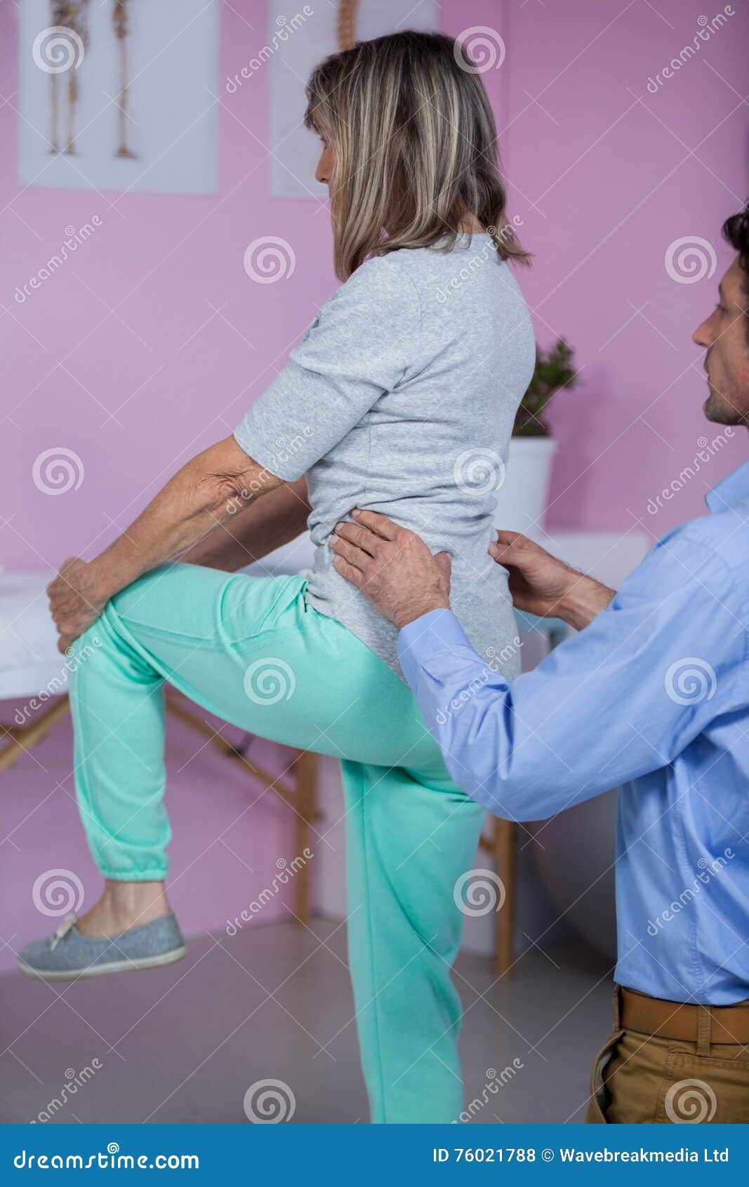 Physiotherapist Examining Womans Back Stock Photo - Image of clothing ...