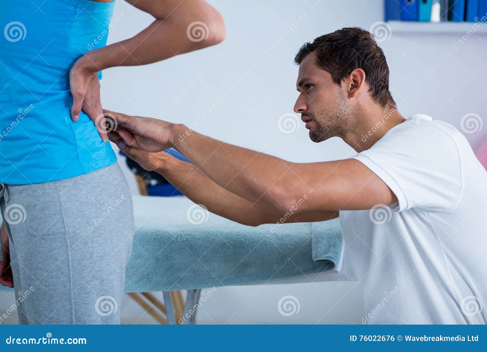 Physiotherapist Examining Womans Back Stock Photo - Image of muscle ...