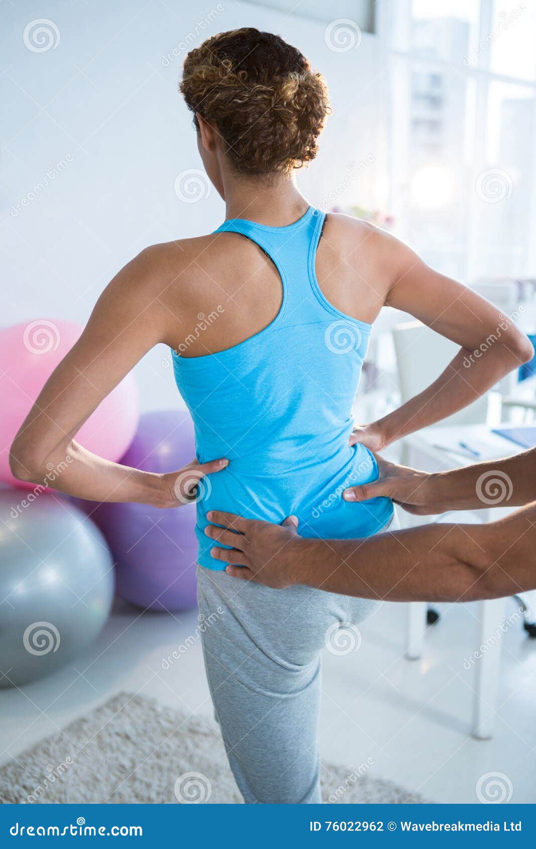 Physiotherapist Examining Womans Back Stock Photo - Image of baby ...