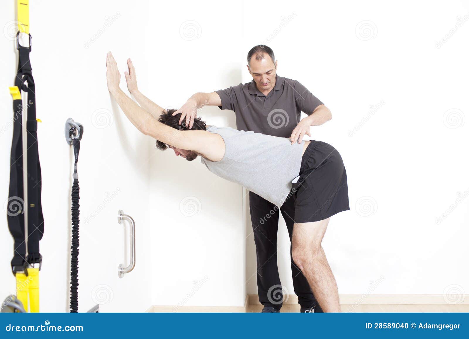Physiotherapist Helping with Exercise Stock Photo - Image of care ...