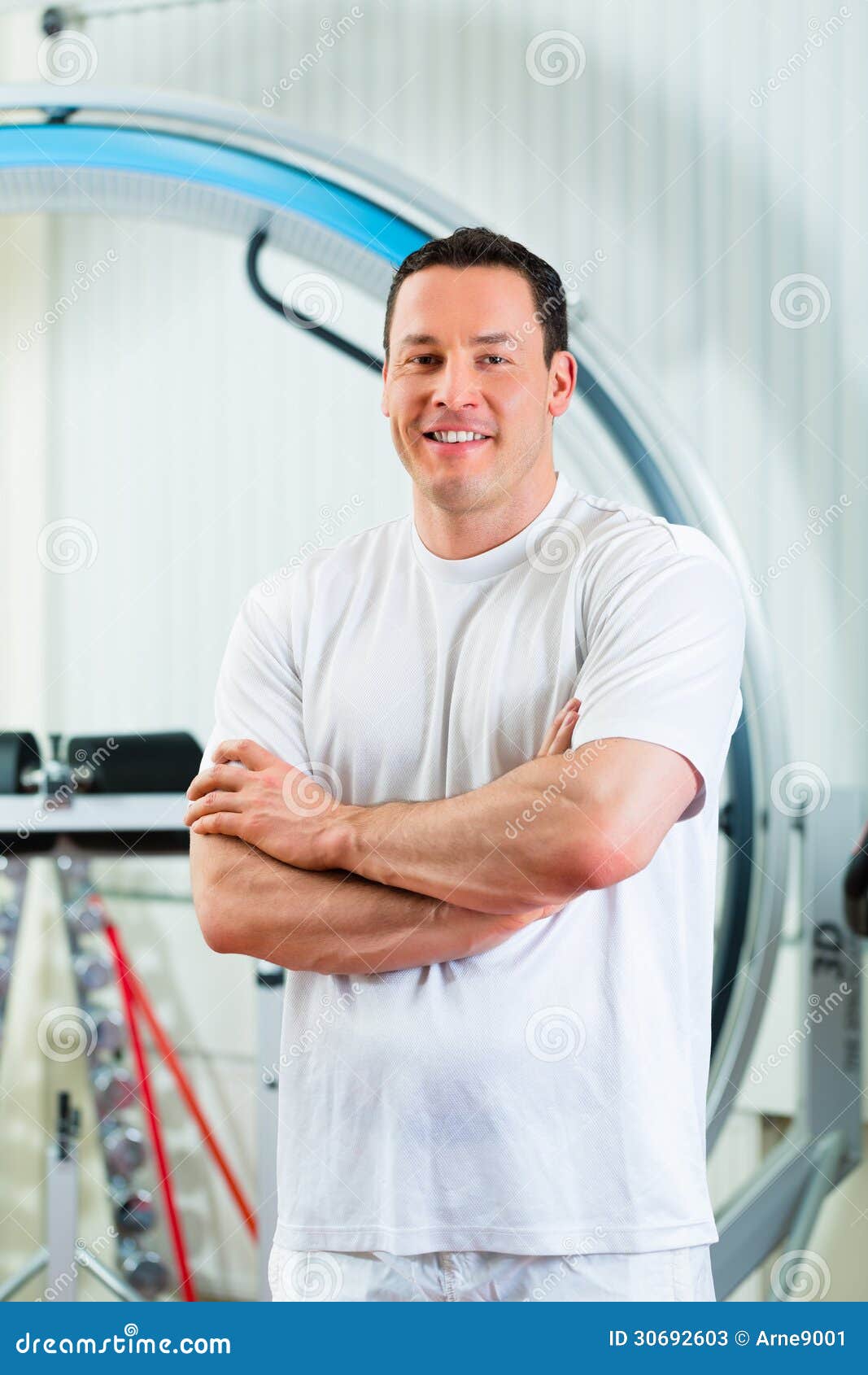 Physiotherapist in His Clinic Stock Image - Image of muscles ...