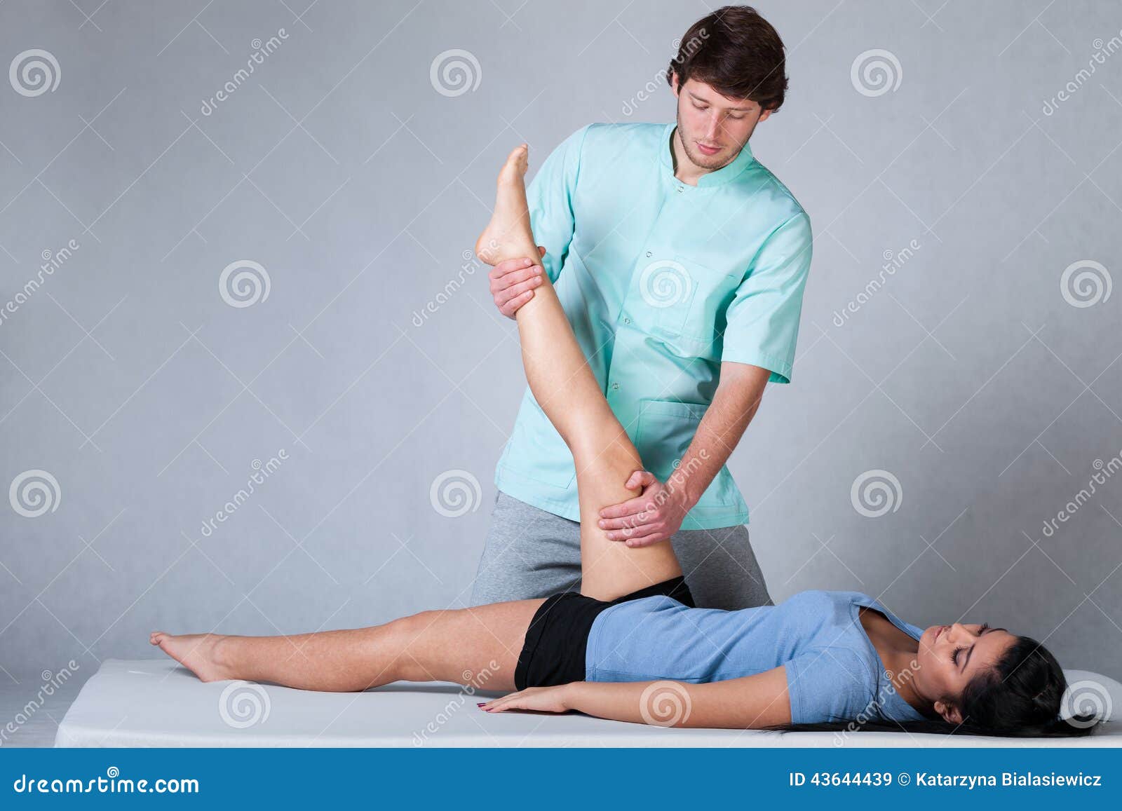 Physiotherapist Stretching Patient Stock Image - Image of patient ...
