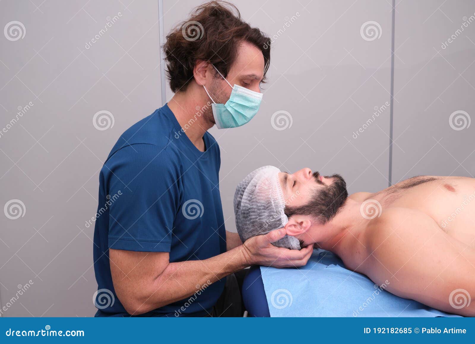 Physiotherapist Treating a Patient`s Head Stock Image - Image of care ...