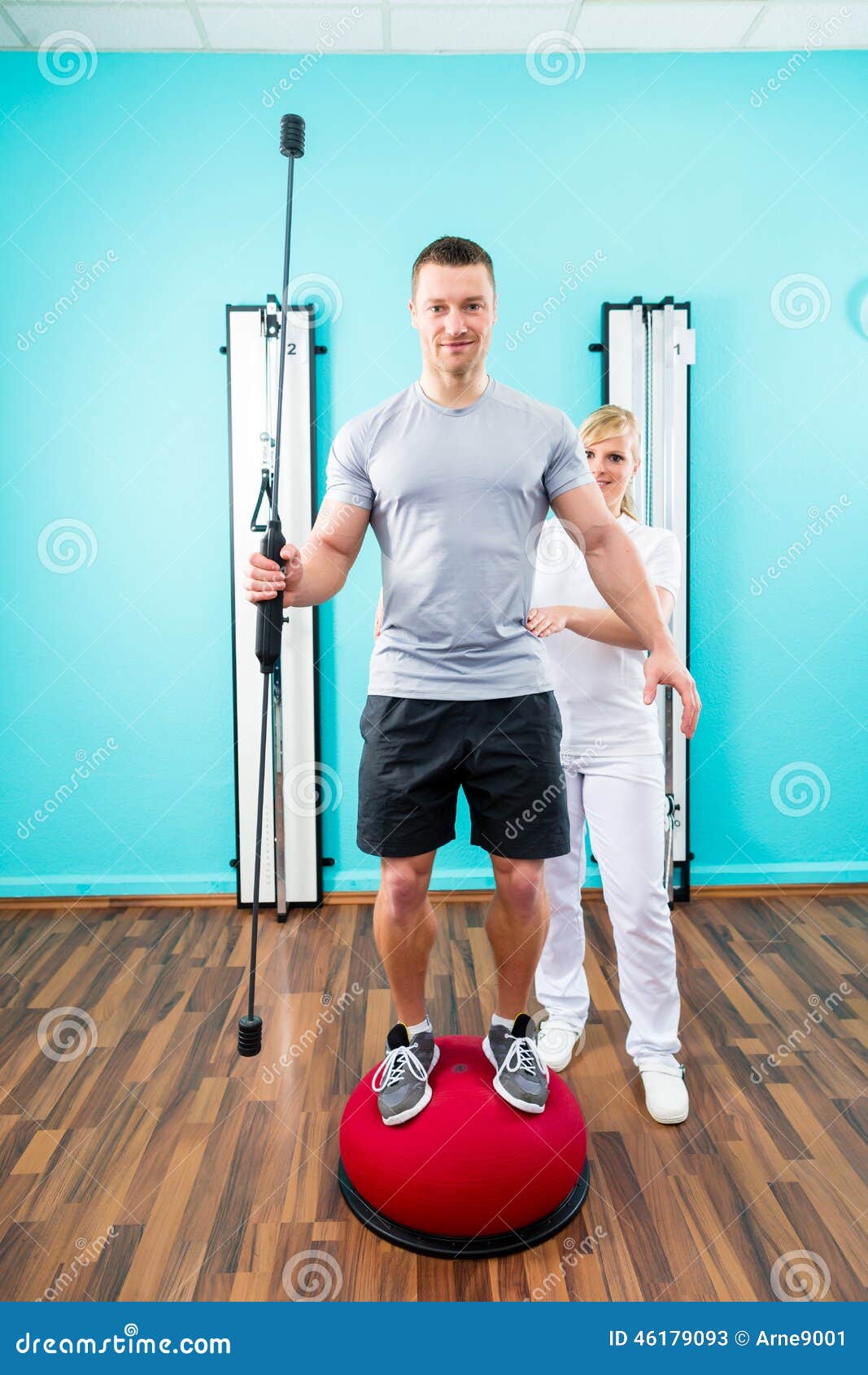 Physiotherapist Working with Patient in Practice Stock Image - Image of ...