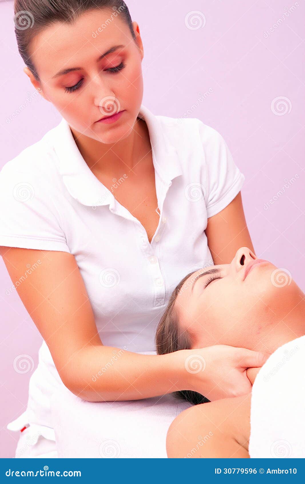 Physiotherapy Cervical Massage Stock Photo - Image of physiotherapy ...