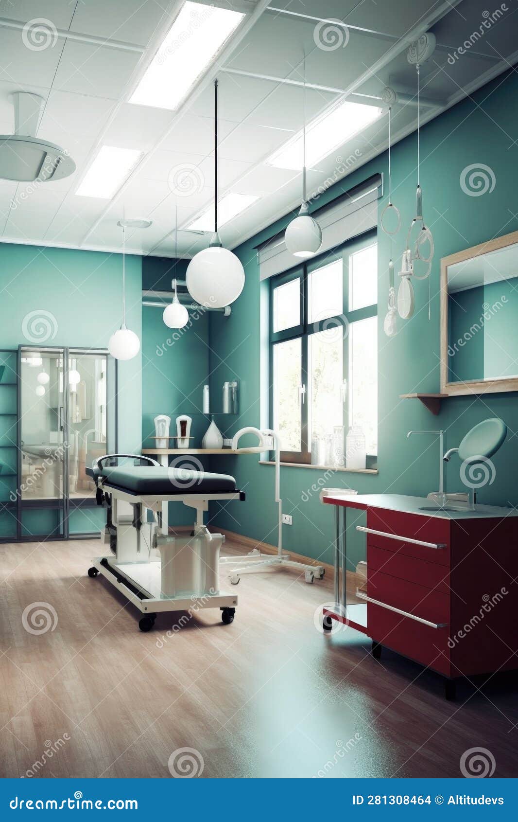 Physiotherapy Clinic Interior with Modern Tools Stock Illustration ...