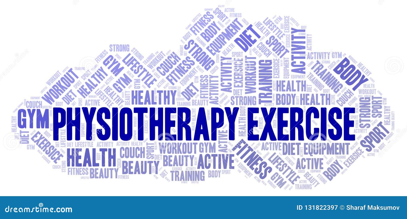 Physiotherapy Exercise Word Cloud Stock Illustration - Illustration of ...