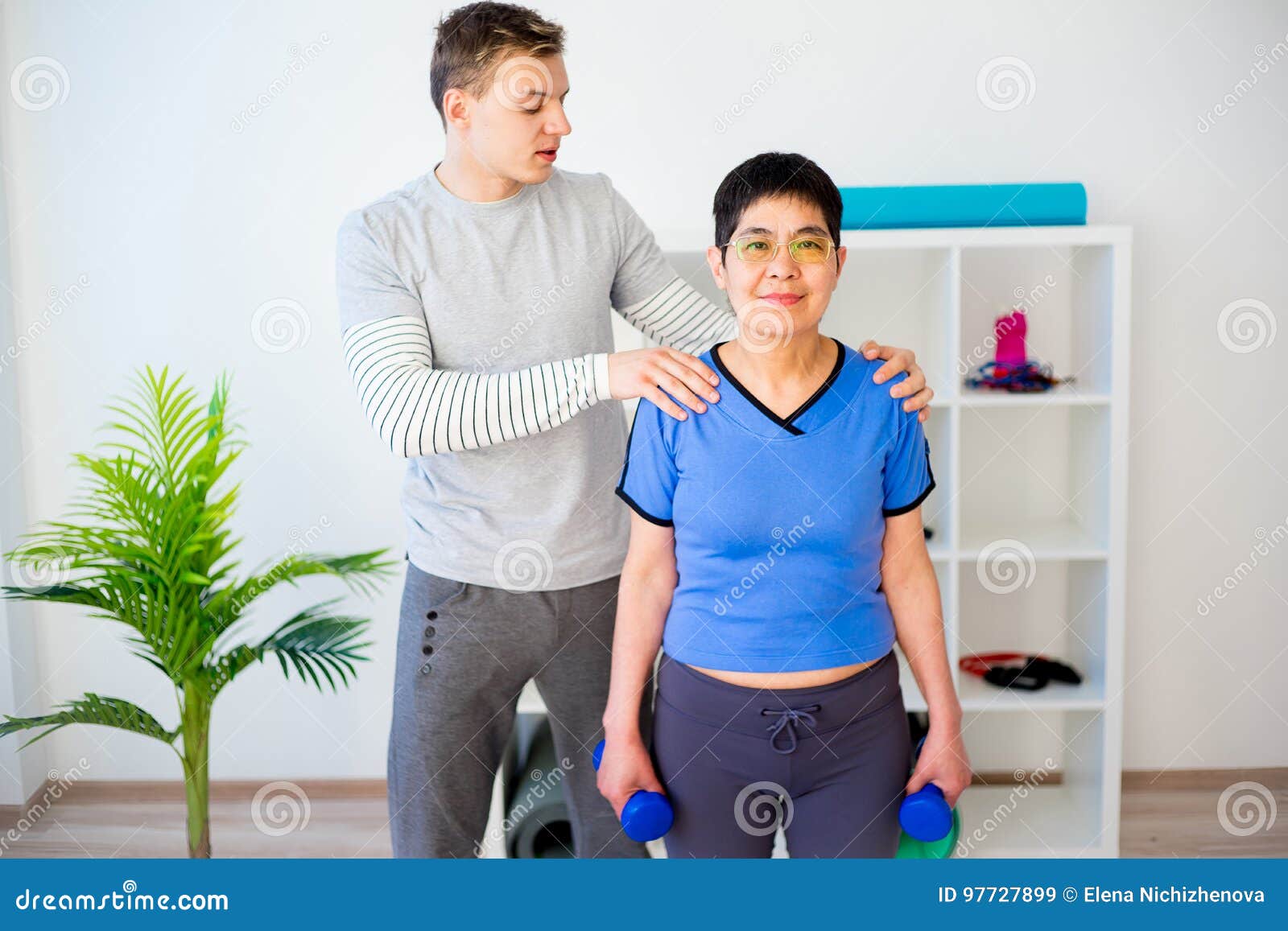 Physiotherapy in progress stock image. Image of physiotherapist - 97727899