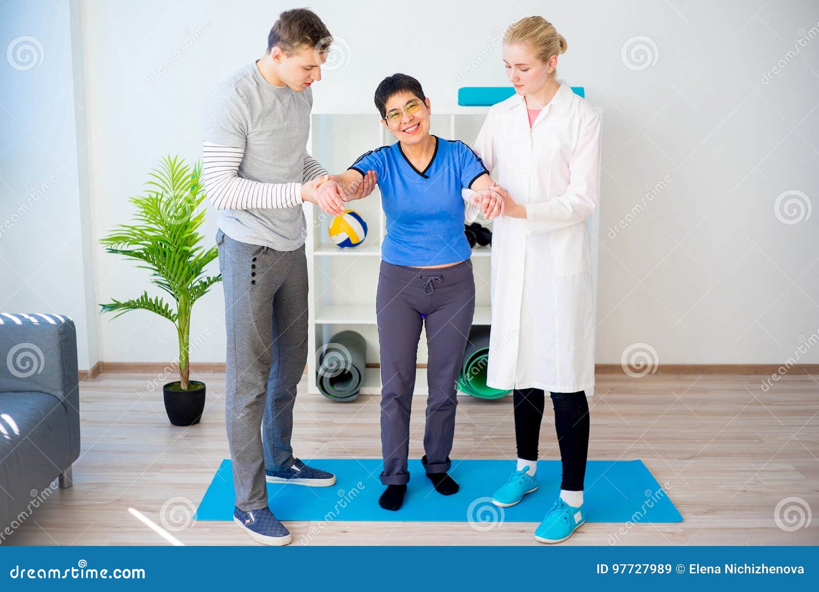 Physiotherapy in progress stock image. Image of sport - 97727989