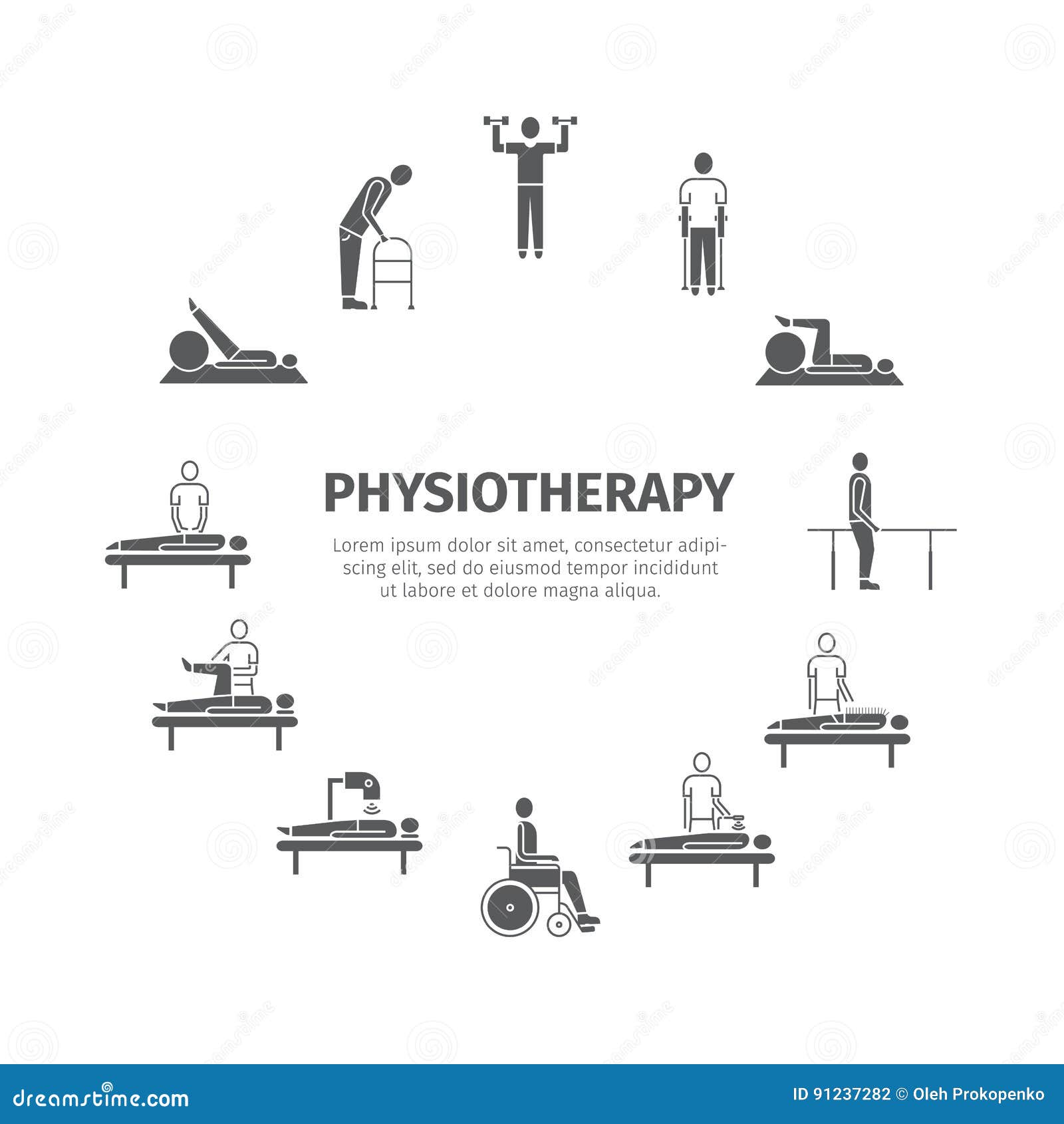 Physiotherapy, Rehabilitation Center. Stock Vector - Illustration of ... Physiotherapy, Rehabilitation Center. Stock Vector - Illustration of ...