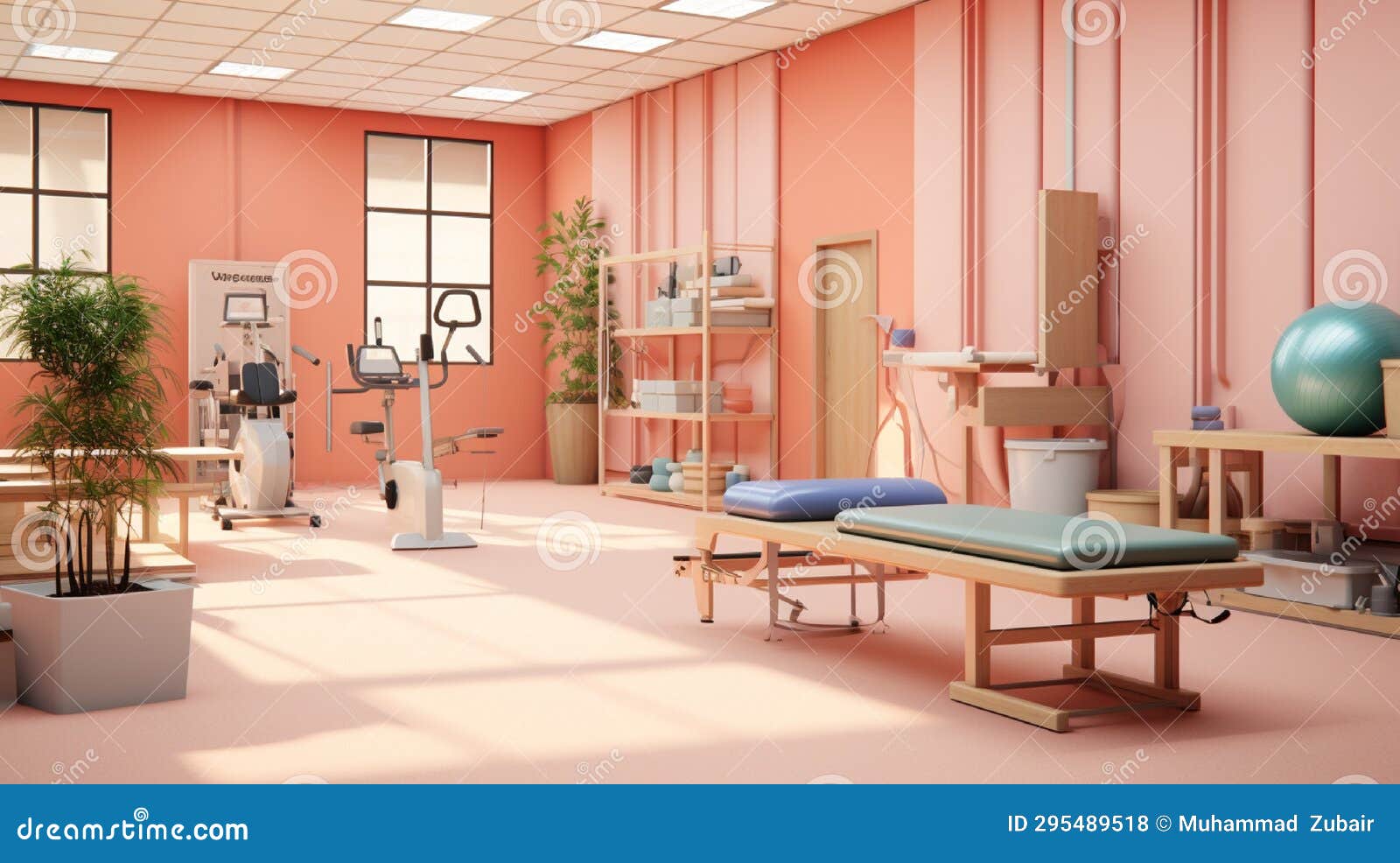 Physiotherapy a room stock illustration. Illustration of field - 295489518