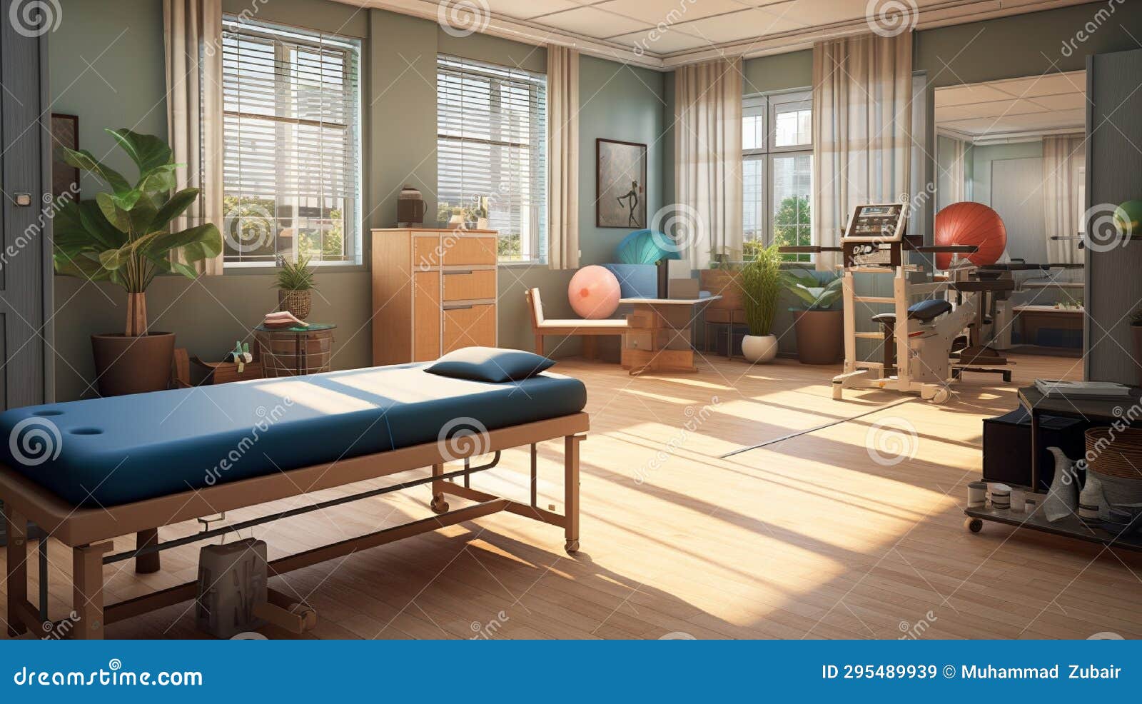 Physiotherapy a room stock illustration. Illustration of rehabilitation ...