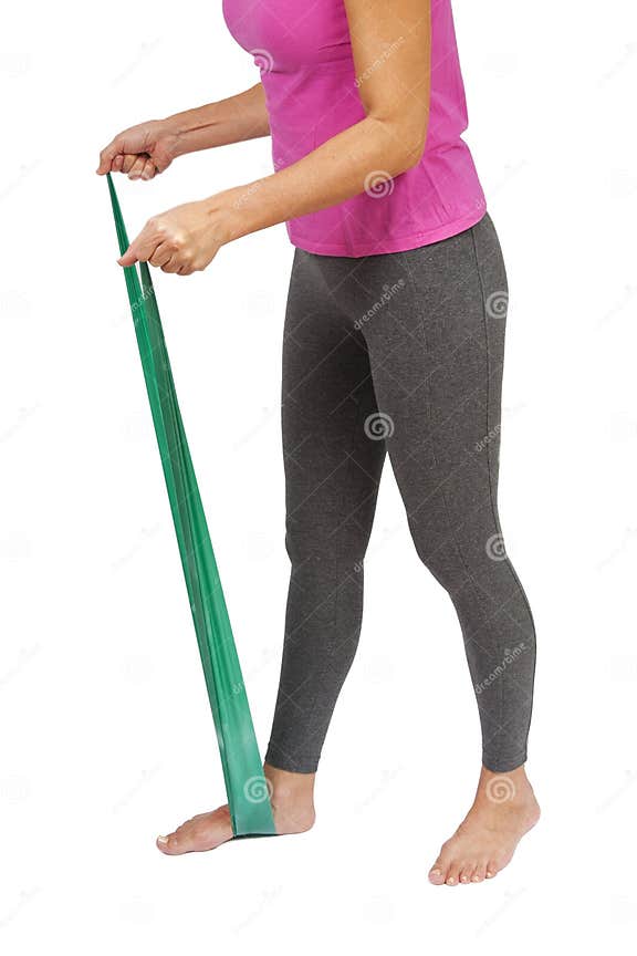 Physiotherapy with Rubber Band Stock Image - Image of cute, girl: 16634501