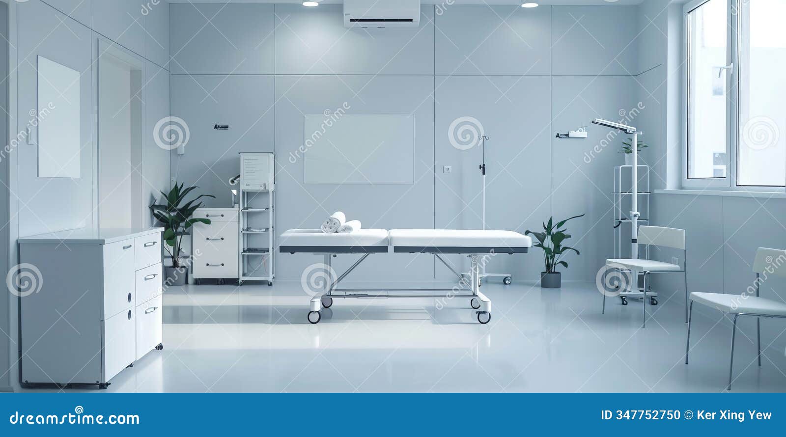 Physiotherapy Scene with Blank Space for Inserting Clinic Information ...