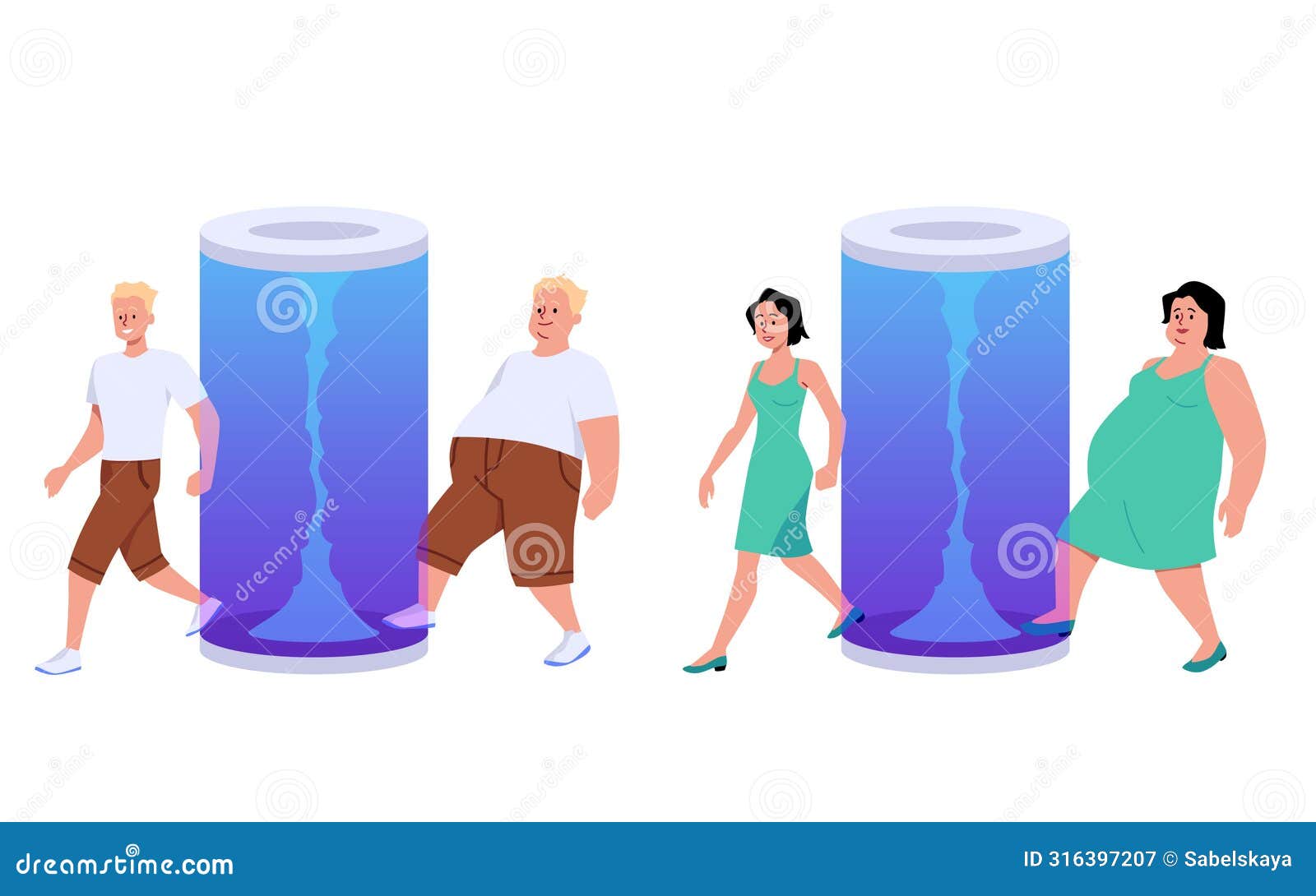 Physique Changing Teleportation Machine, Isolated Background. Stock ...