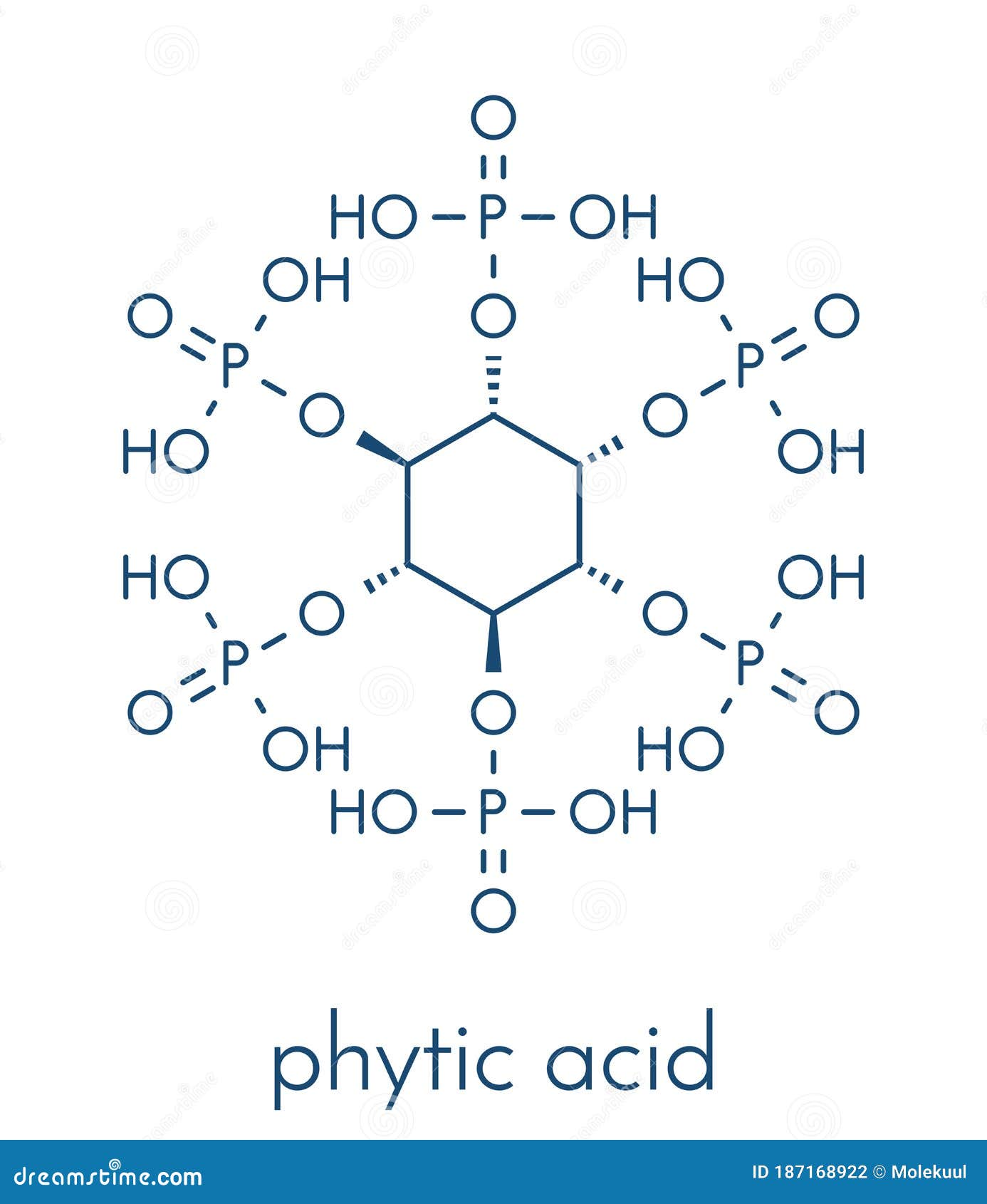 Phytic Acid Hexakisphosphate, IP6, Phytate Molecule. Present in Seeds ...
