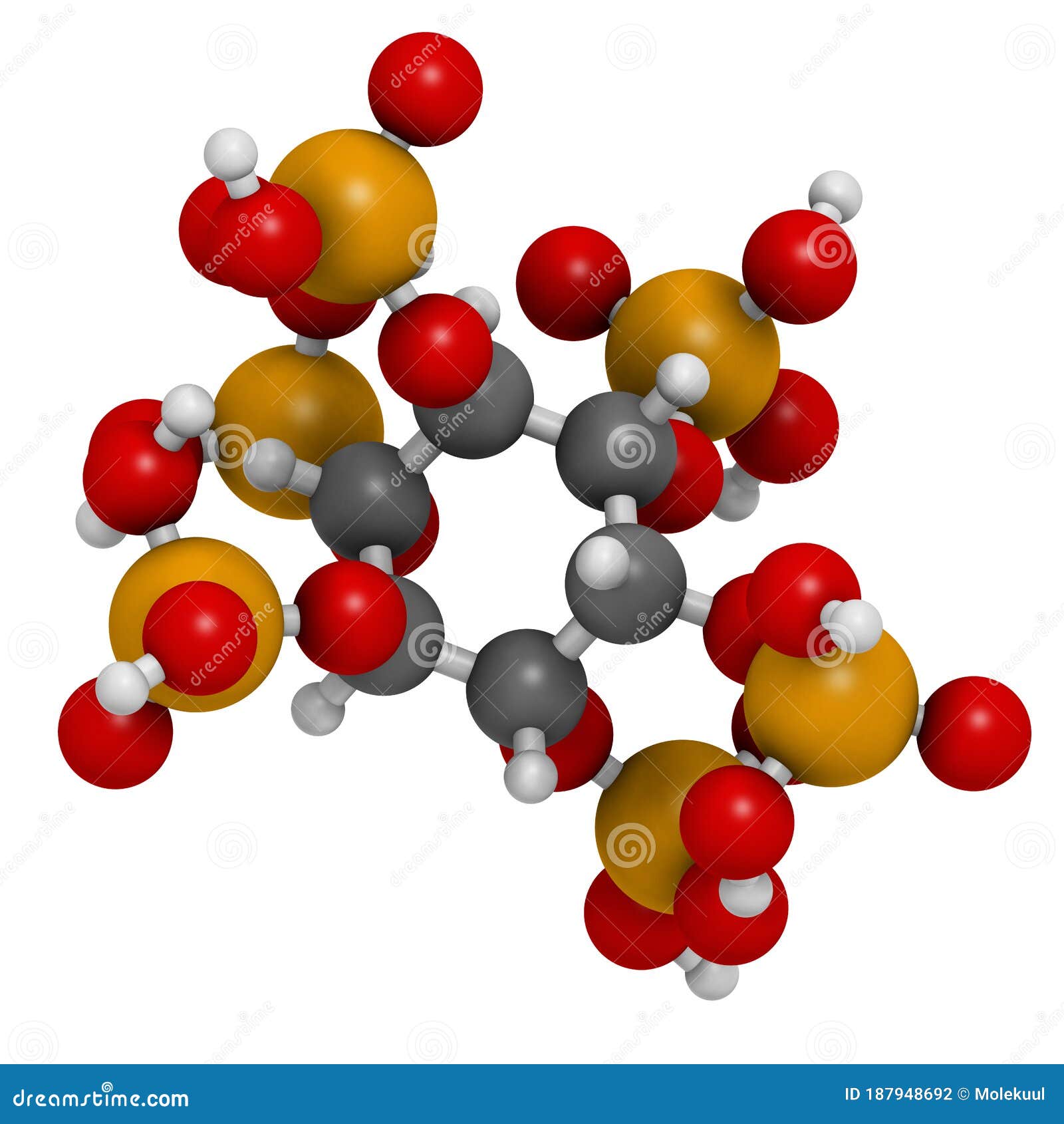 Phytic Acid Hexakisphosphate, IP6, Phytate Molecule. Present in Seeds ...