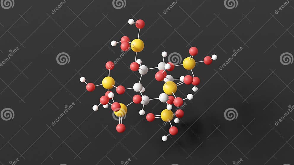 Phytic Acid Molecule, Molecular Structure, E391, Ball and Stick 3d ...