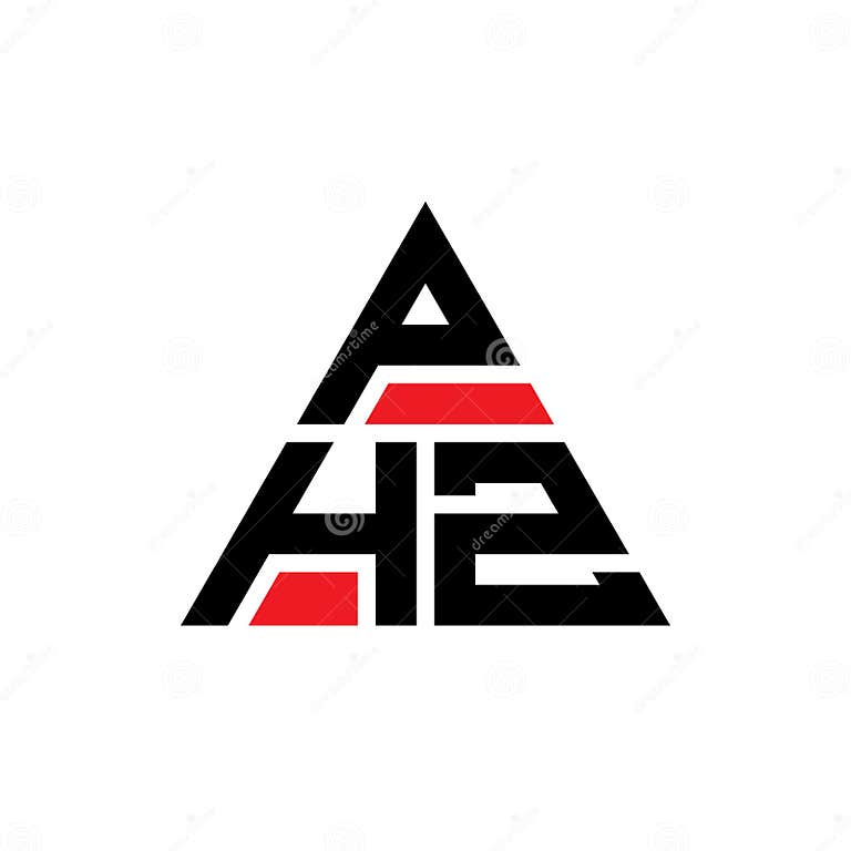 PHZ Triangle Letter Logo Design with Triangle Shape. PHZ Triangle Logo ...