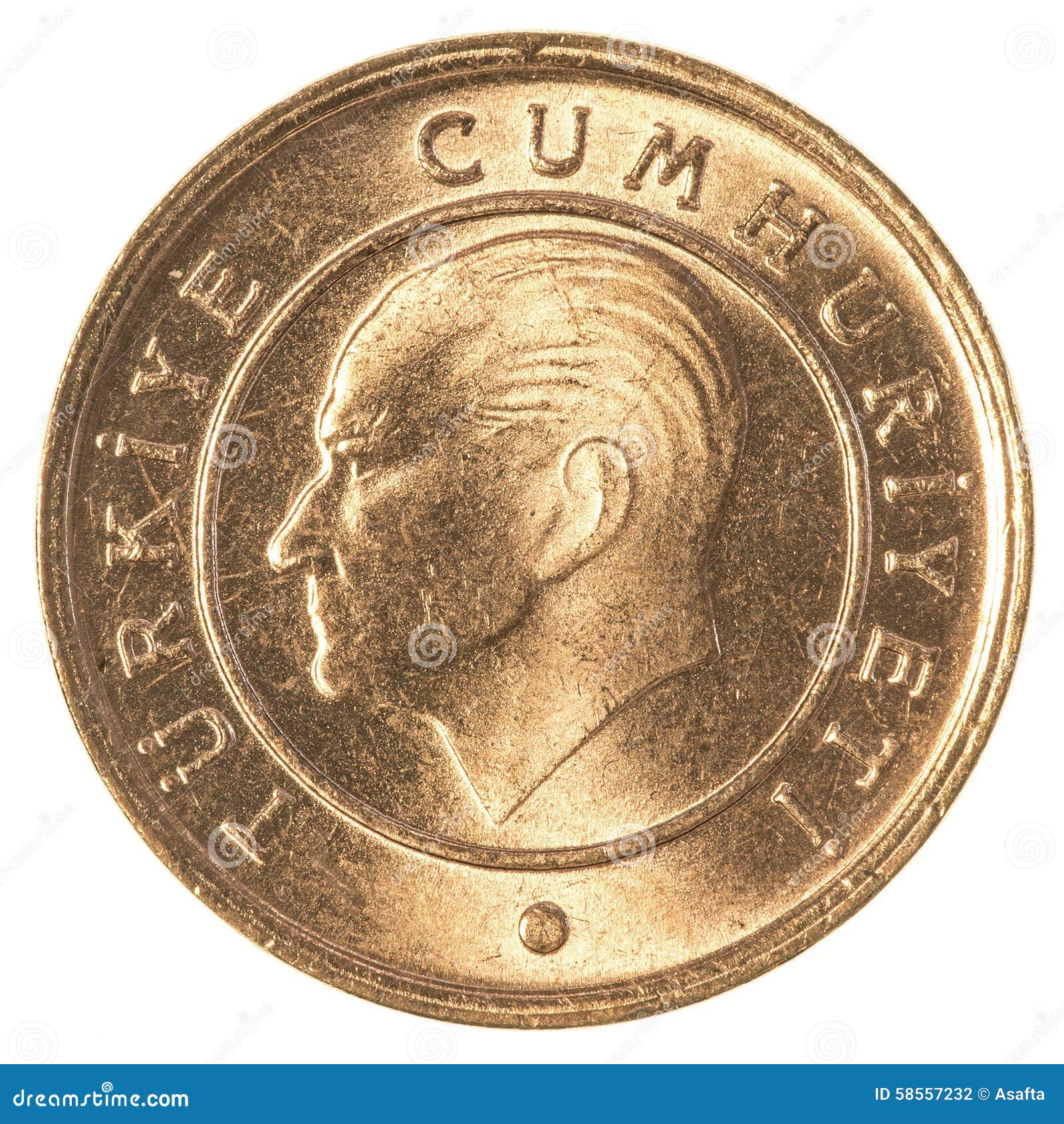 1 Pièce De Monnaie Turque De Kurus Photo stock - Image du espèces ...