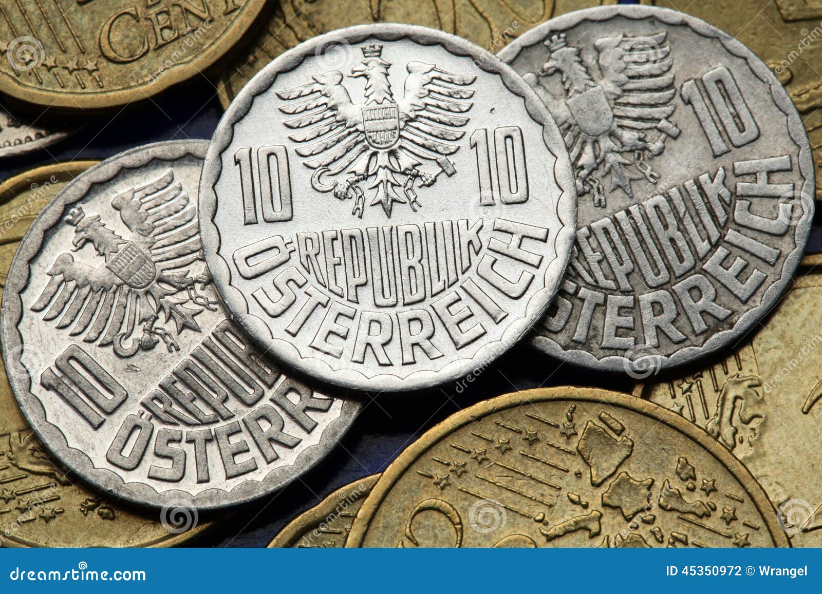 Pièces De Monnaie De L'Autriche Photo stock - Image du autrichien, cash ...