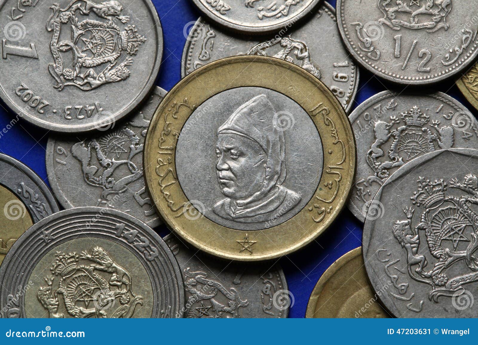 Pièces de monnaie du Maroc image stock. Image du symbole - 47203631