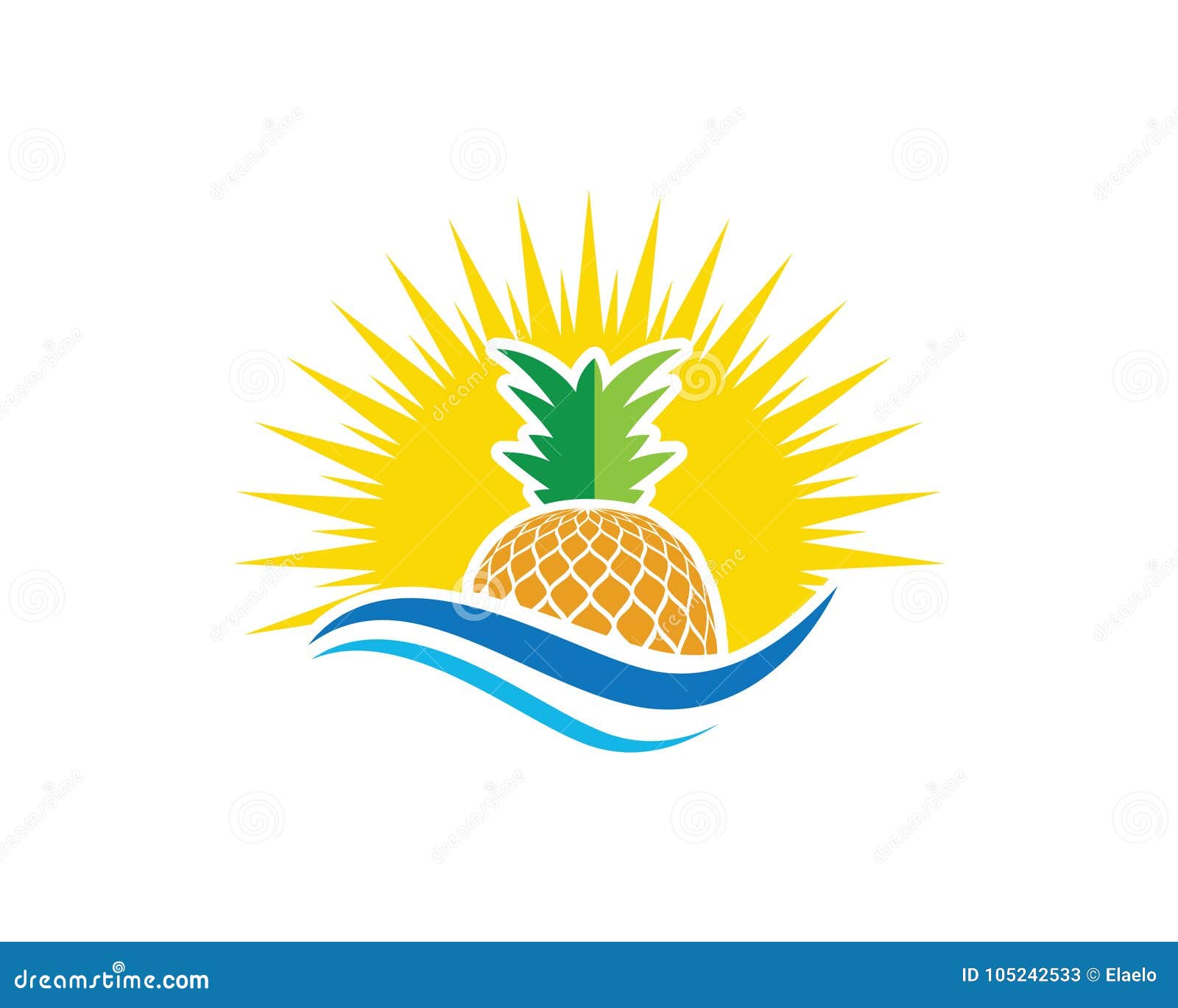 Piña Logo Template ilustración del vector. Ilustración de elemento ...