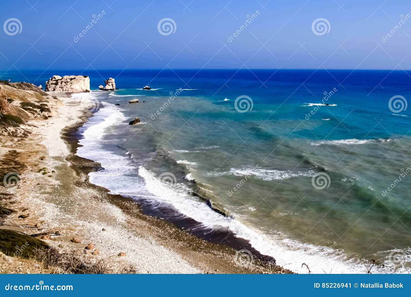 Piękni Widoki Linia Brzegowa Obraz Stock - Obraz złożonej z ścieżka ...