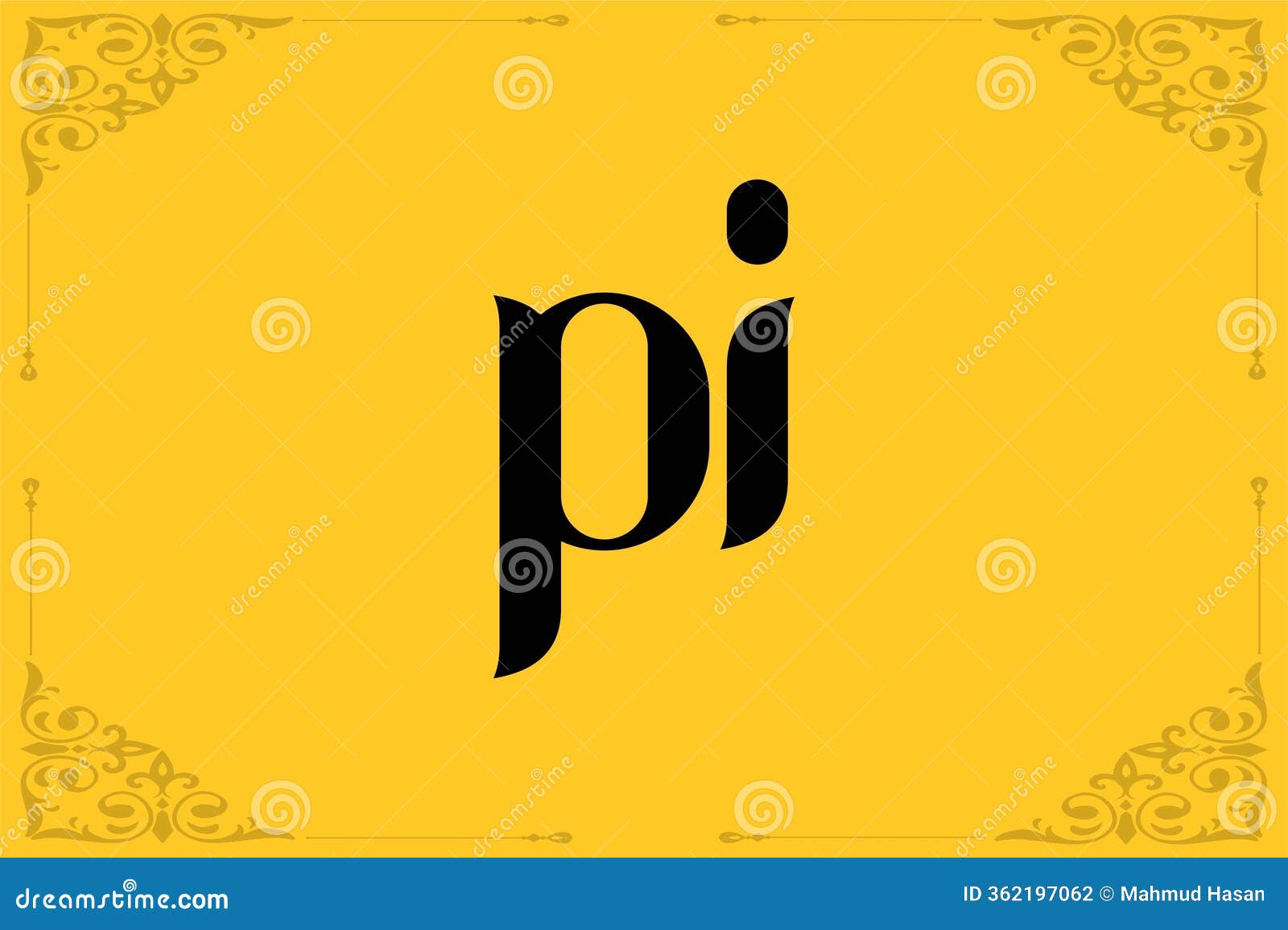PI abstract luxury logo stock vector. Illustration of creative - 362197062