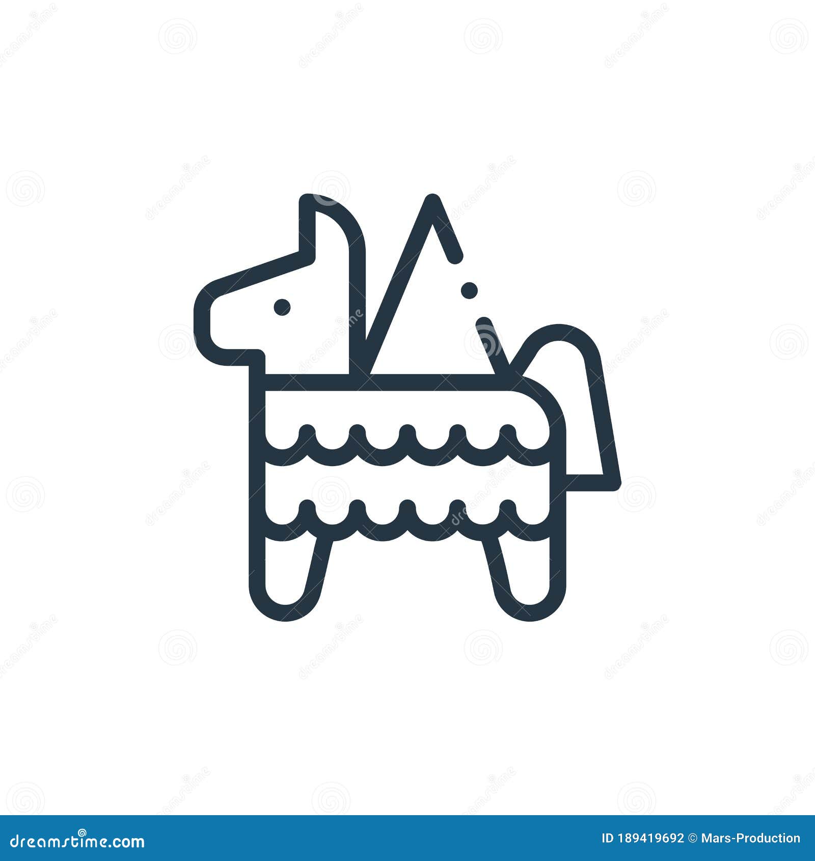 Pi?ata Vector Icon Isolated on White Background. Outline, Thin Line Pi ...