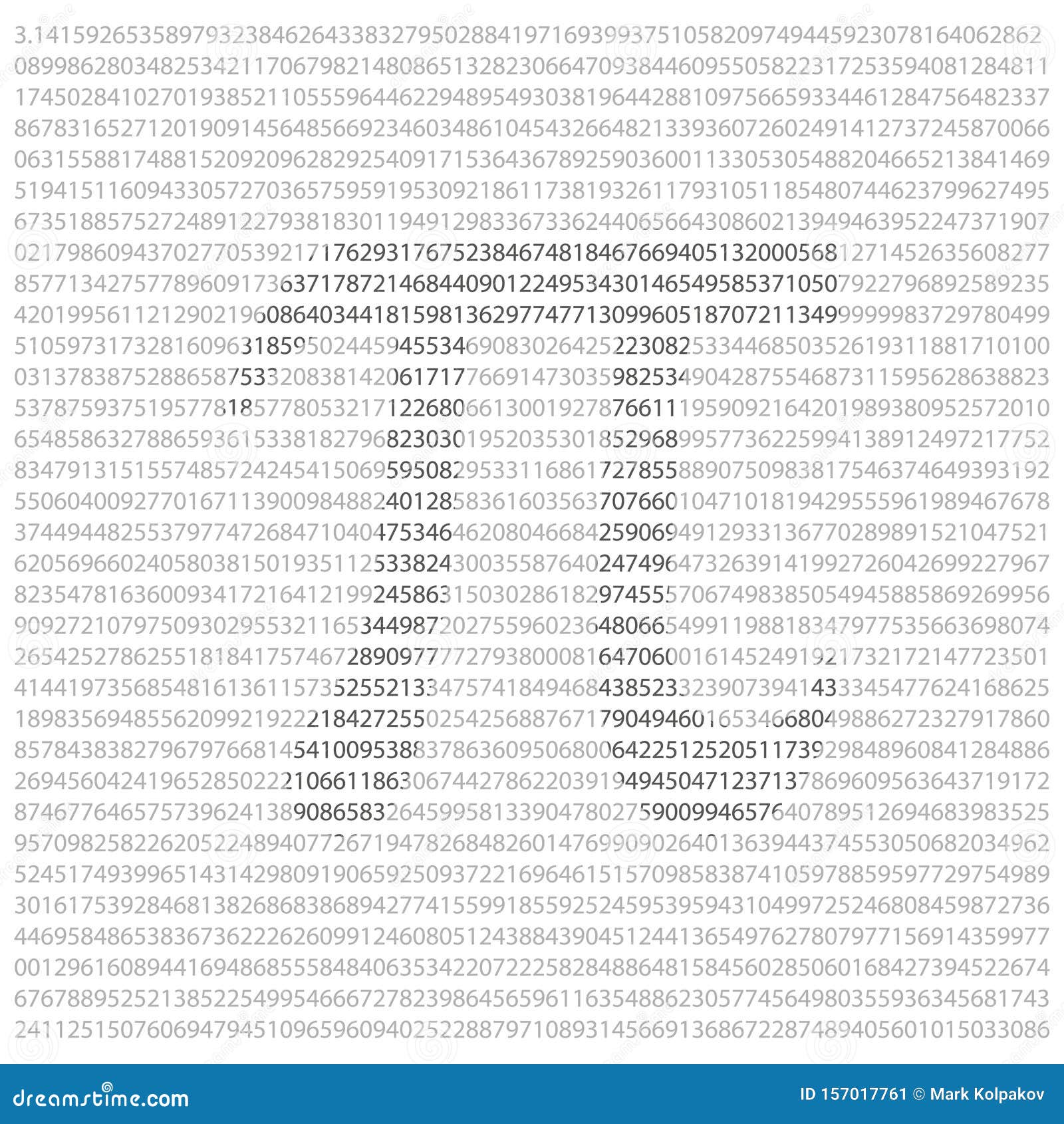 Pi 3.14 Background With Numbers And Symbol, Vector Royalty-Free Cartoon ...