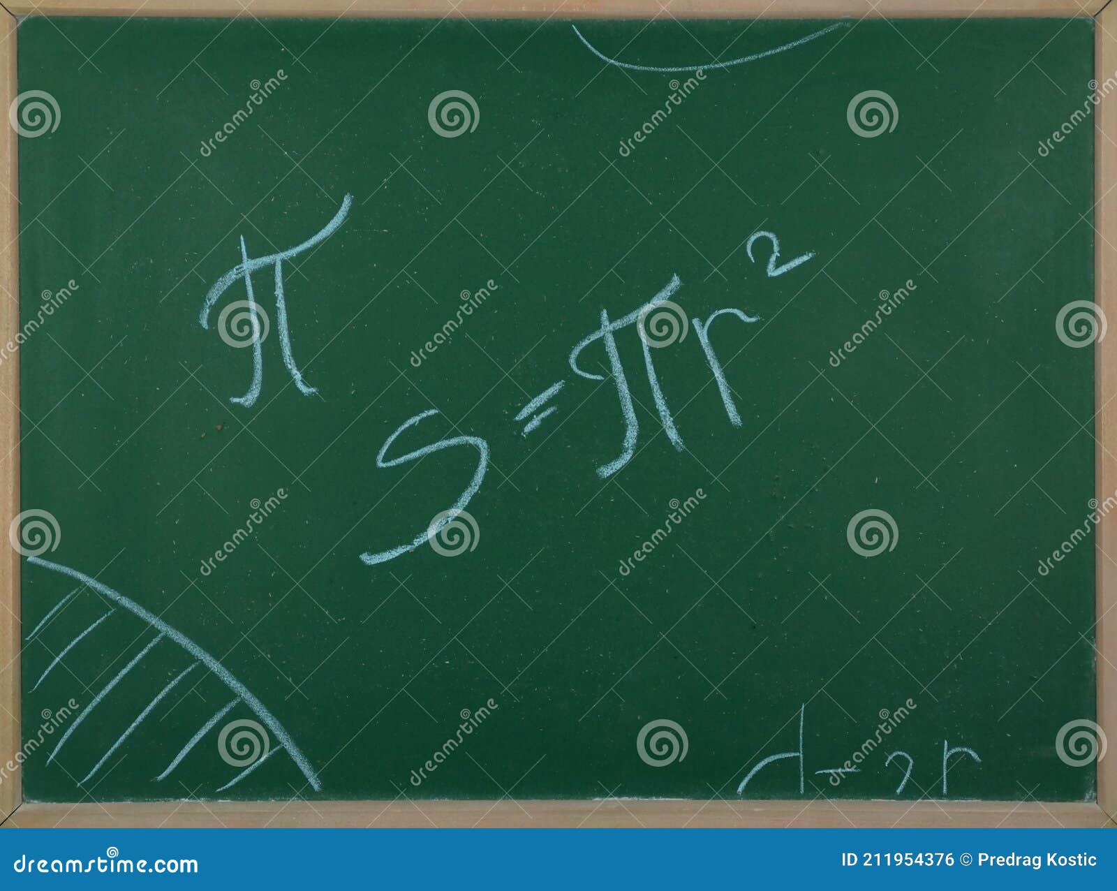 Pi concept. stock photo. Image of comma, board, chalkboard - 211954376