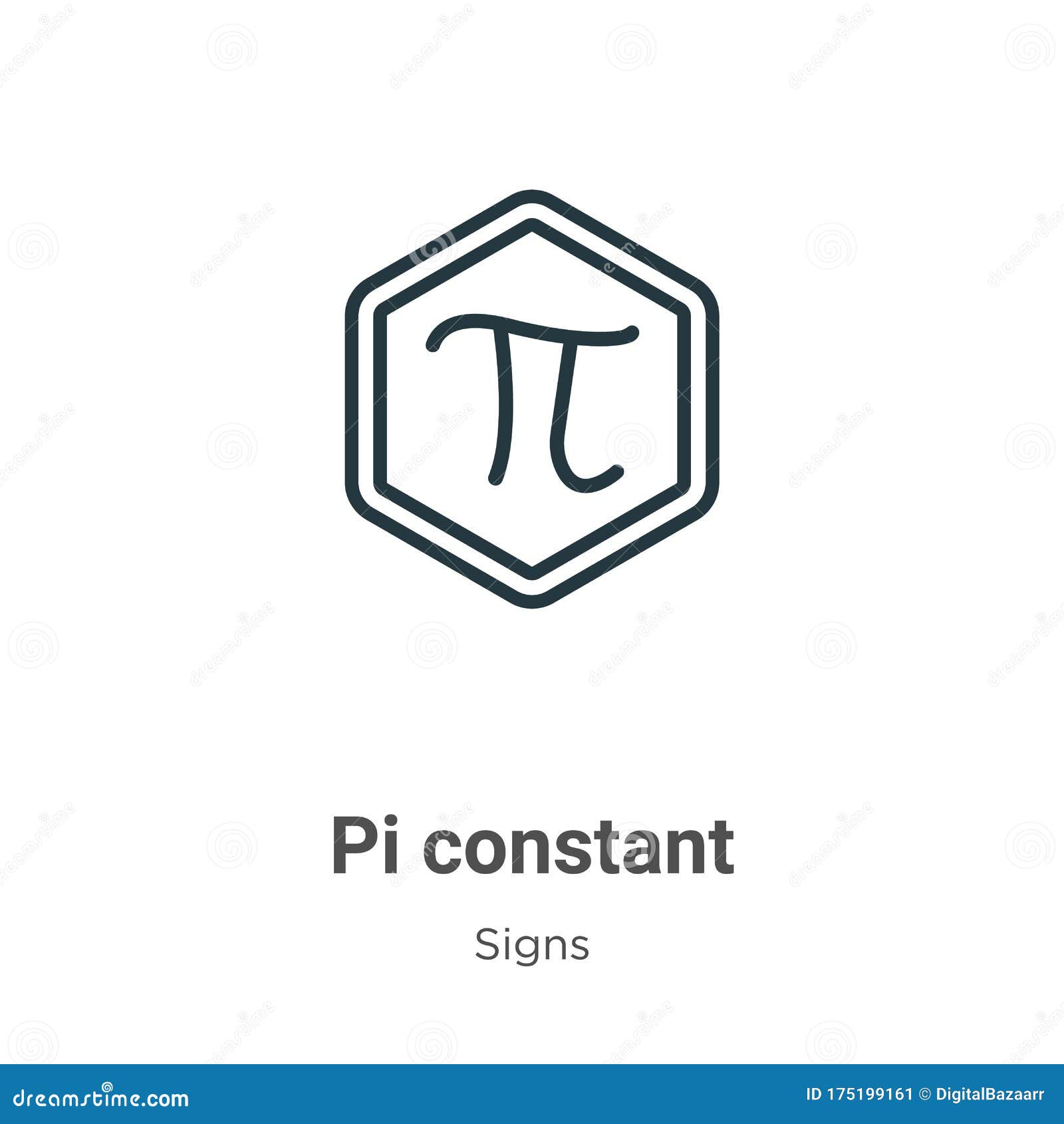 Pi Constant Symbol Icon Vector Sign And Symbol Isolated On White ...