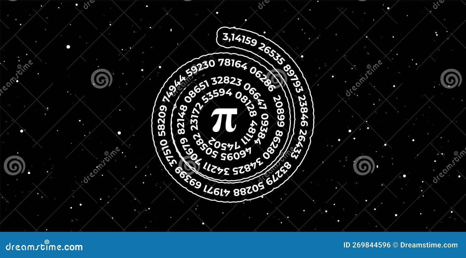 Pi Day. Science Space Illustration. Iinfinitely Concept Stock Vector ...