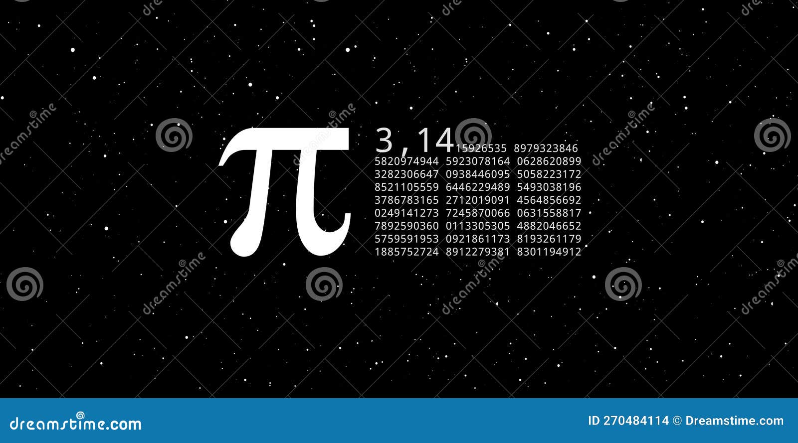 Pi Day. Science Space Illustration. Iinfinitely Concept Stock Vector ...