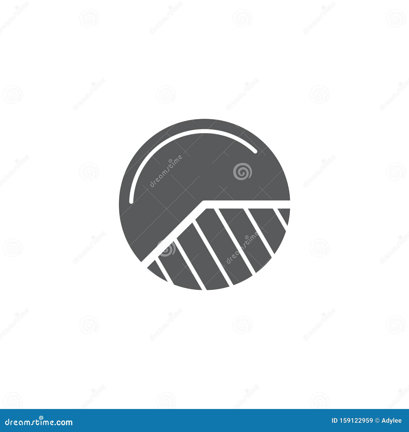 Pi Graph Vector Icon Symbol Statistics Isolated on White Background ...